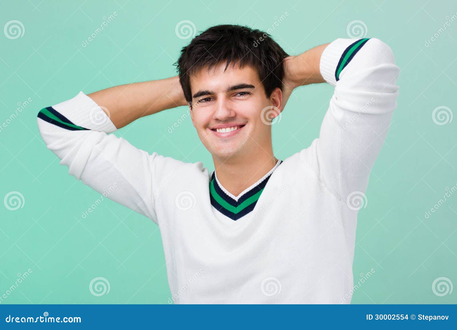 Handsome Young Man with a Charming Smile Stock Photo - Image of ...