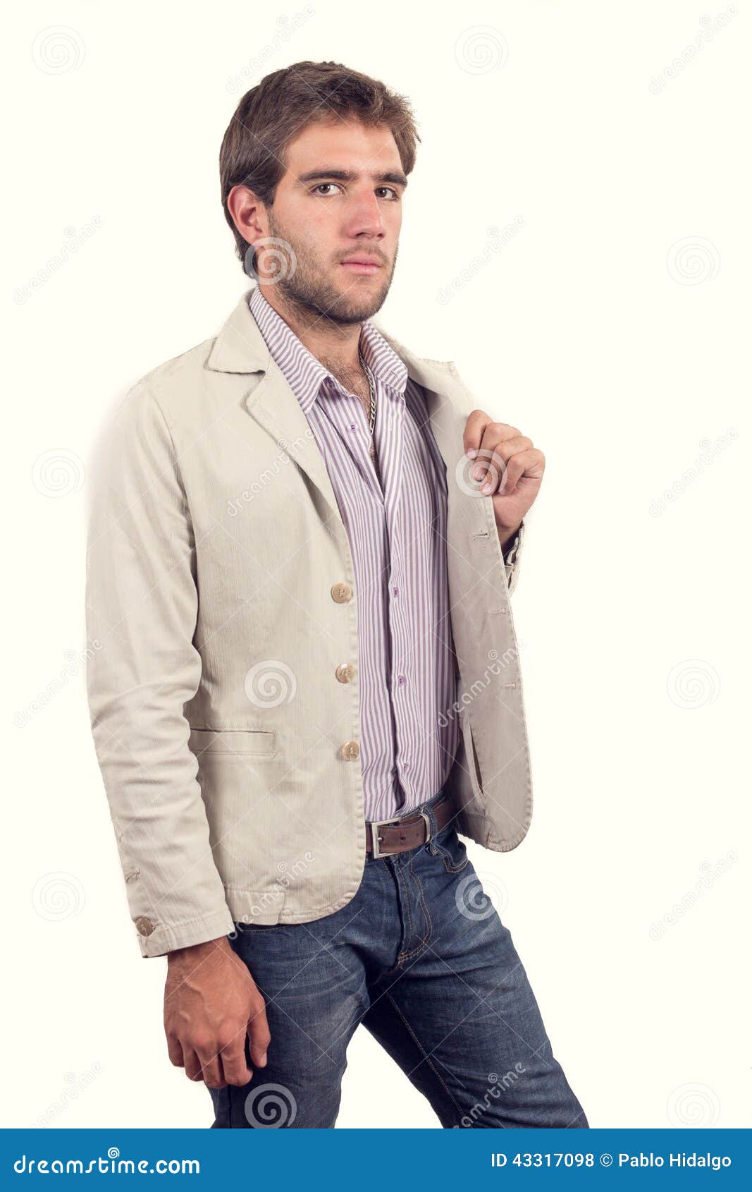 Handsome Young Man Dressed Casually Stock Photo - Image of modern ...