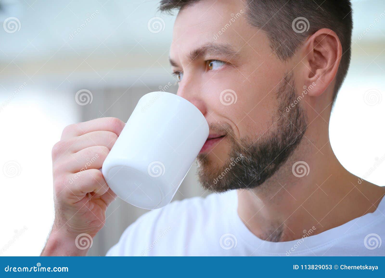Handsome Young Man Drinking Coffee at Home, Stock Image - Image of ... Handsome Young Man Drinking Coffee at Home, Stock Image - Image of ...