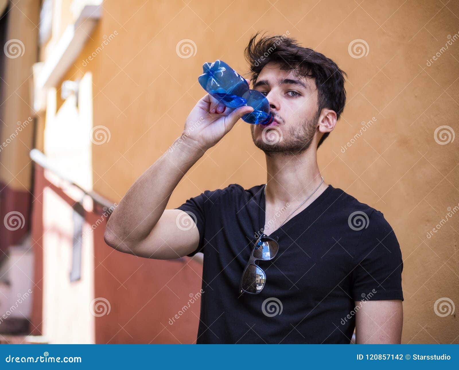 Handsome Young Man Drinking Water from Bottle Stock Photo - Image of ... Handsome Young Man Drinking Water from Bottle Stock Photo - Image of ...