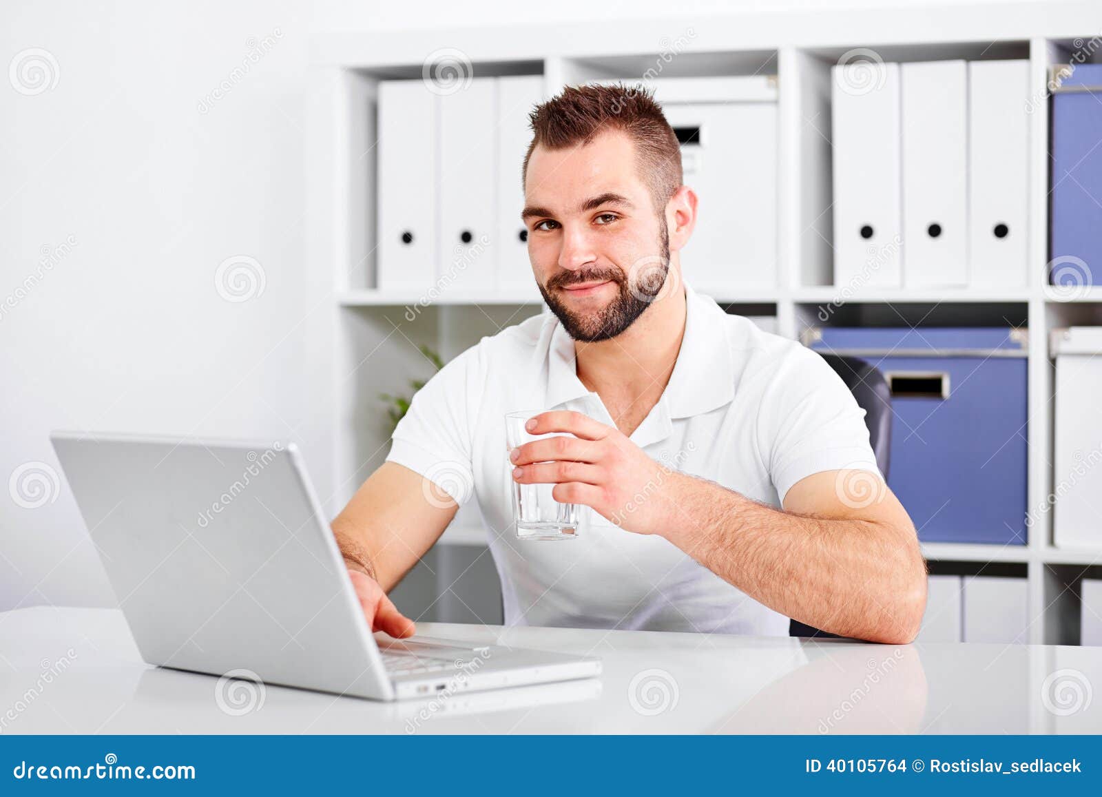 Handsome Young Man Drinking Water from a Glass Stock Photo - Image of ...