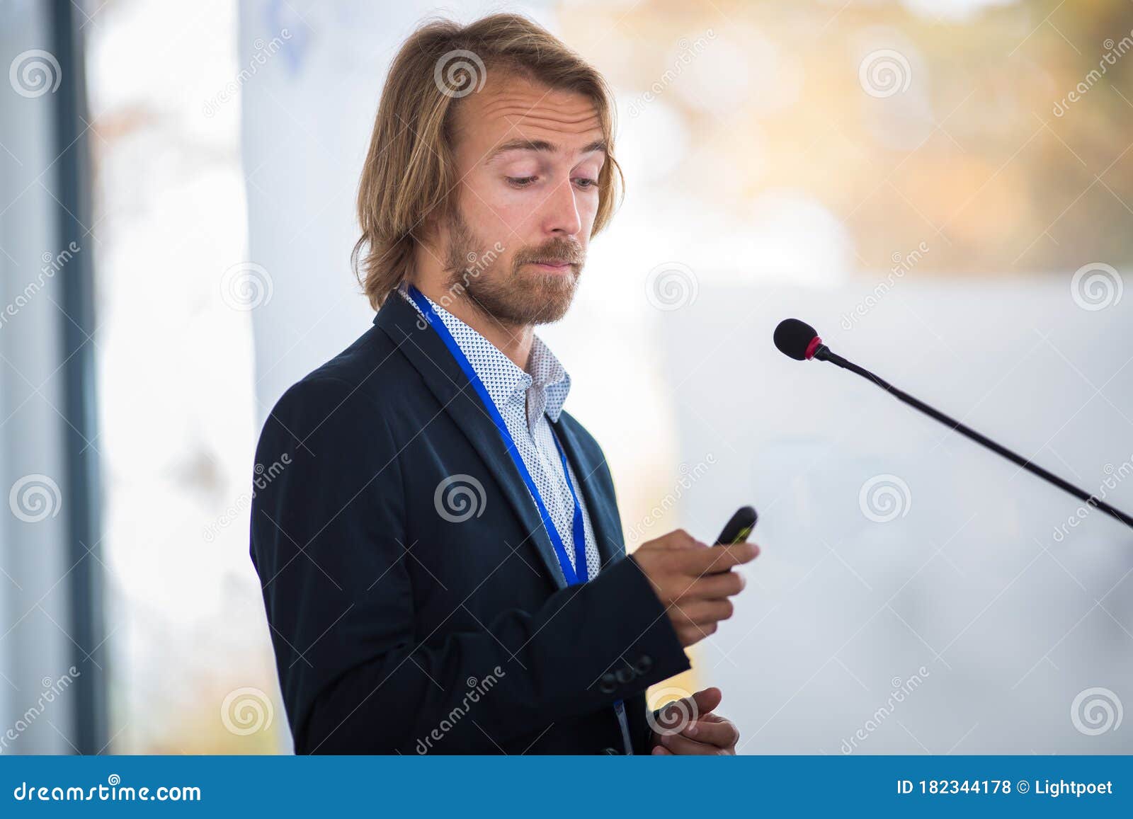 Handsome Young Man Giving a Speech Stock Photo - Image of caucasian ...