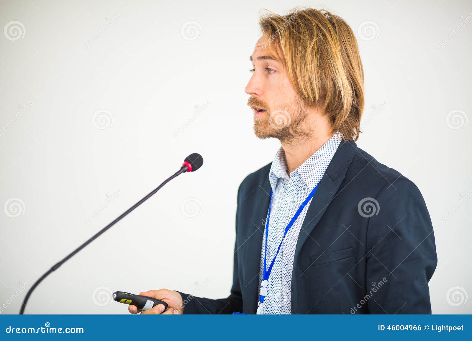 Handsome Young Man Giving a Speech Stock Photo - Image of learn ...