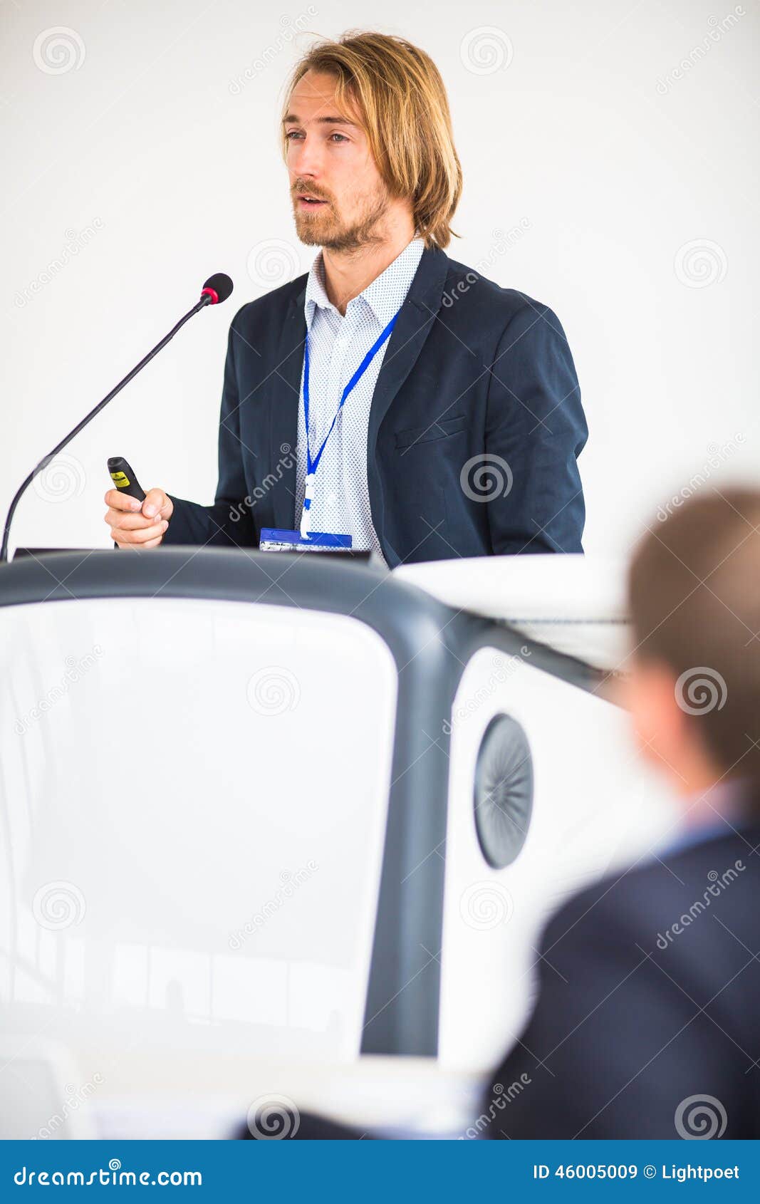 Handsome Young Man Giving a Speech Stock Image - Image of executive ...
