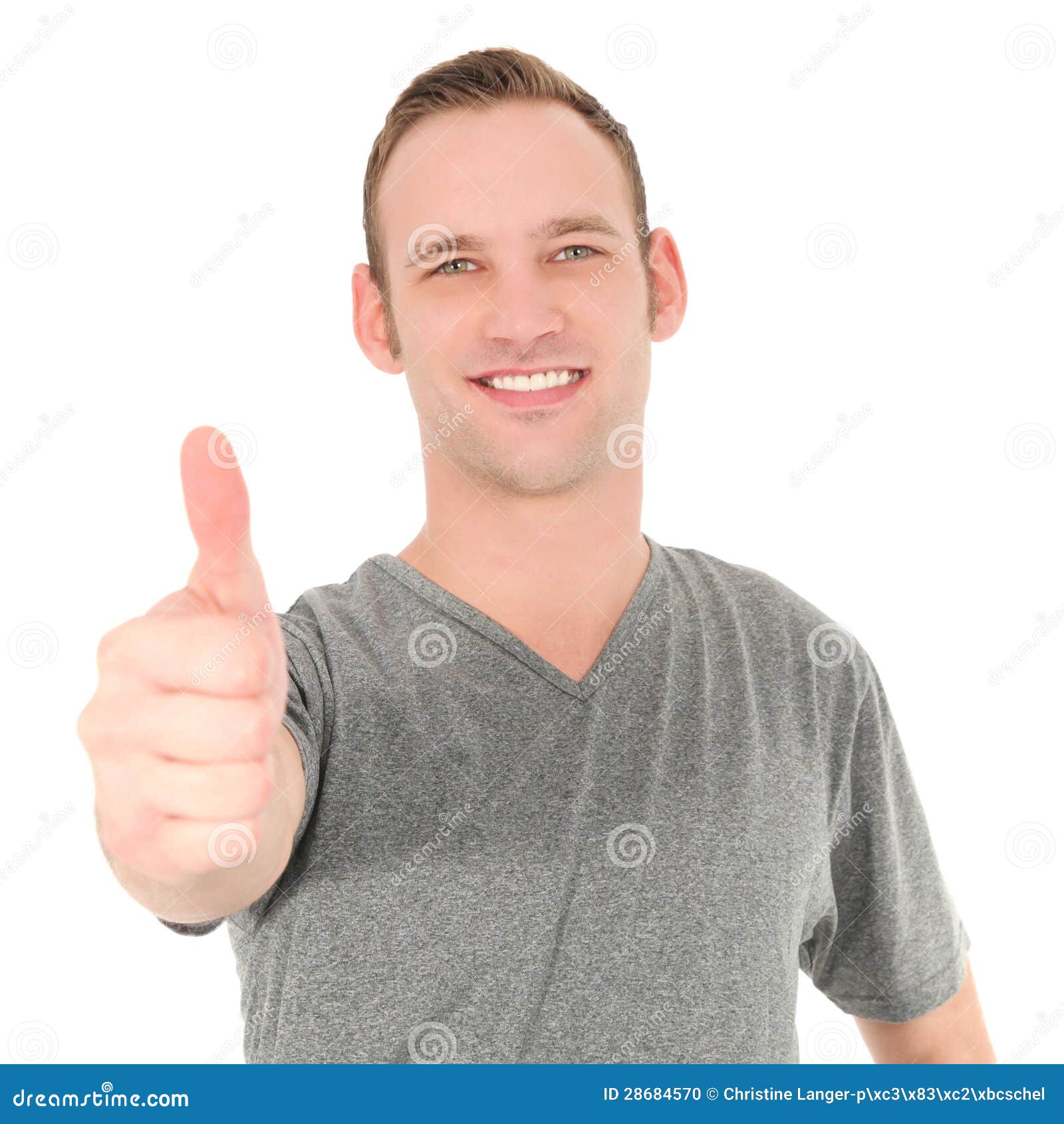 Handsome Young Man Giving a Thumbs Up Stock Photo - Image of optimistic ...