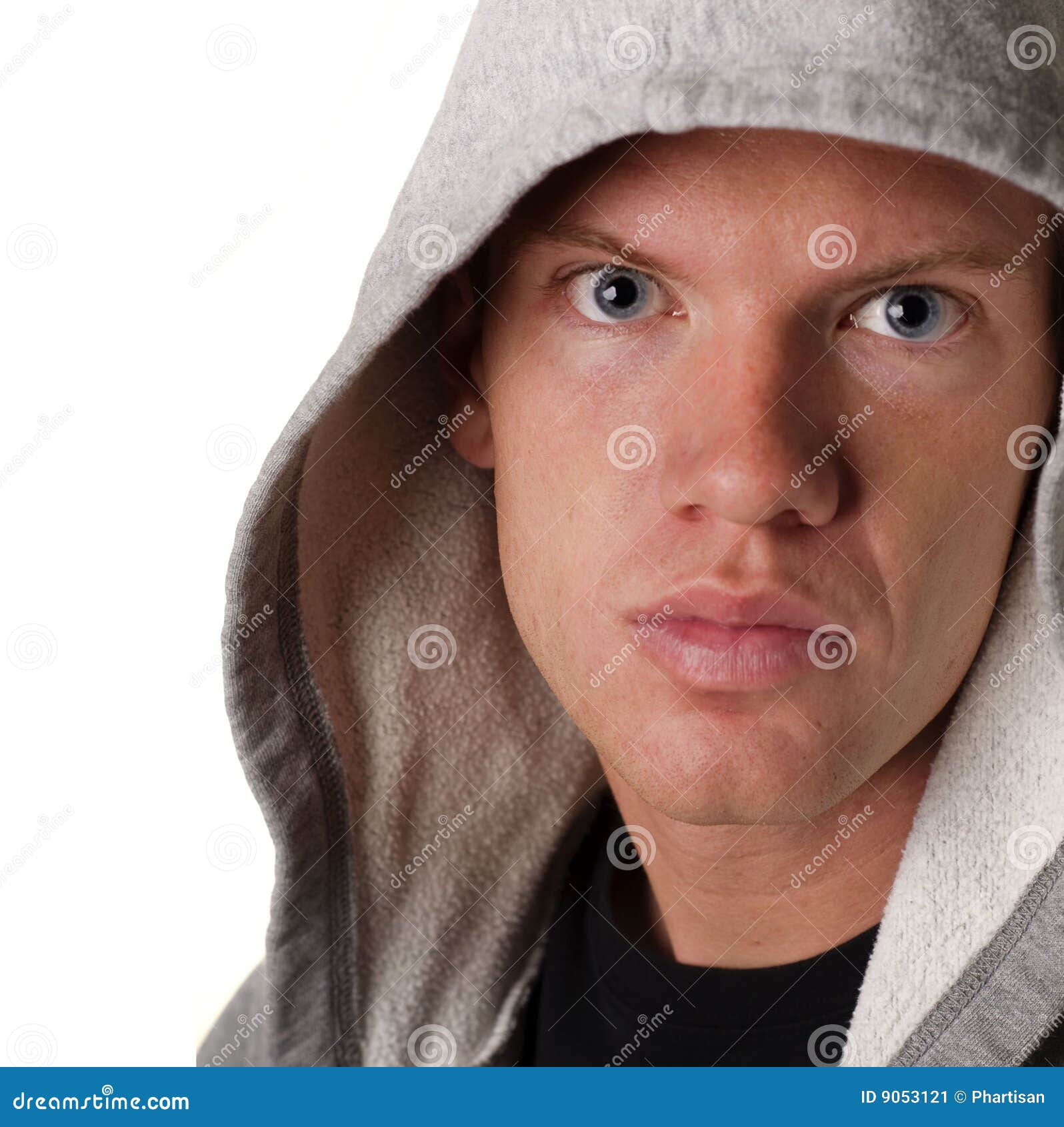 Handsome Young Man in a Hood Stock Image - Image of sportsmen, macho ...