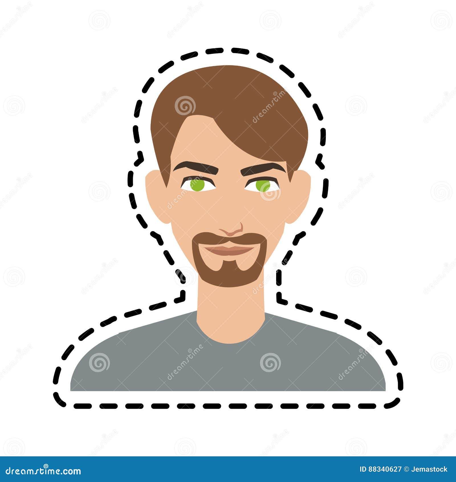 Handsome Young Man Icon Image Stock Illustration - Illustration of ...