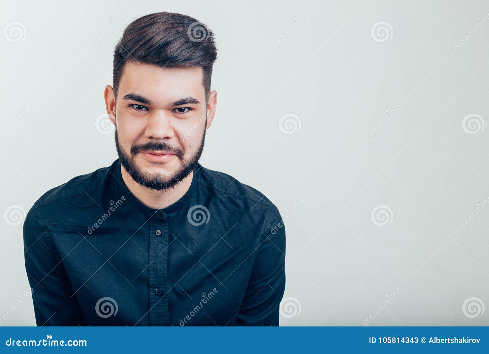 Handsome Young Man Looking At Camera Portrait Of Laughing Young Man