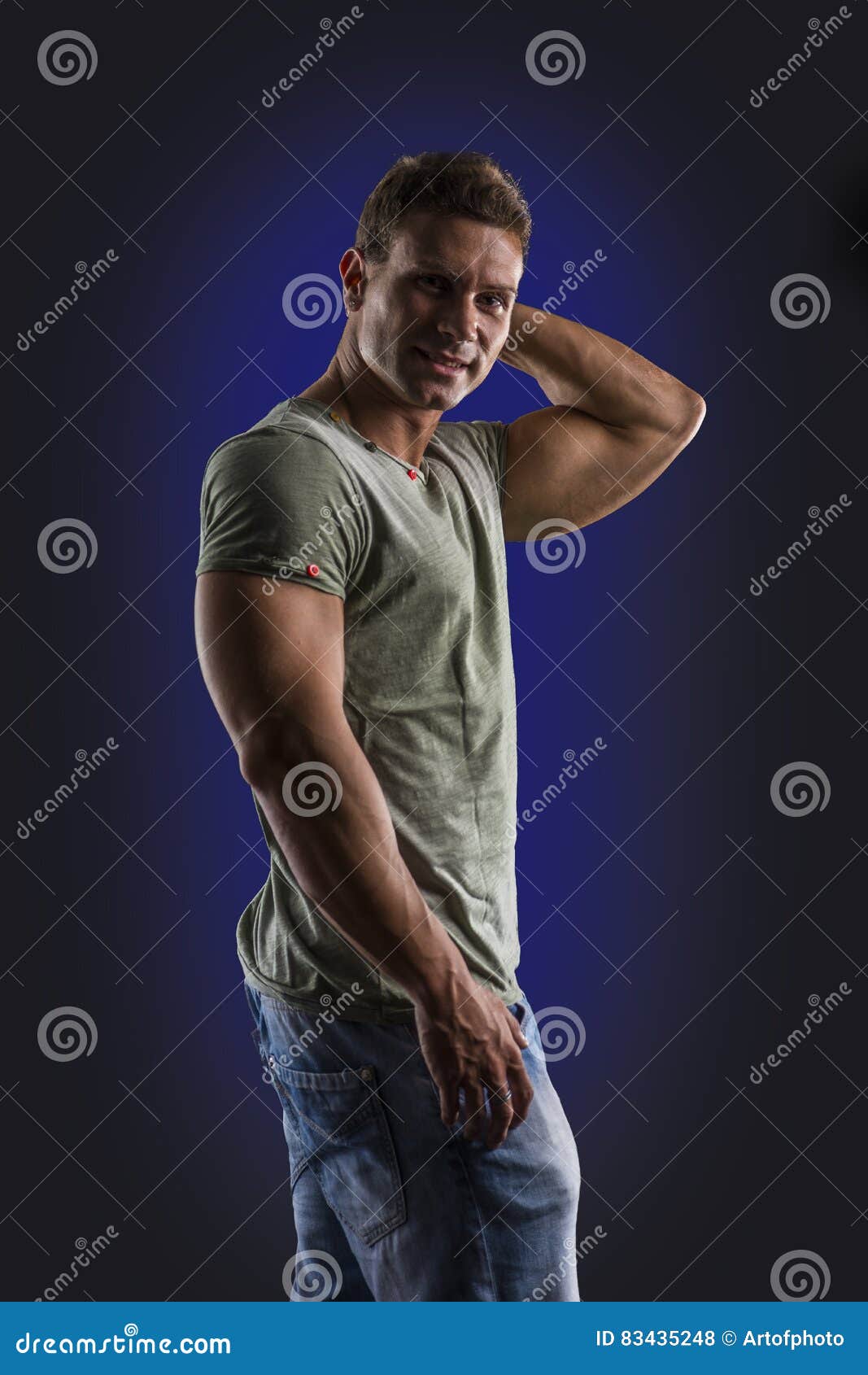Handsome Young Man Looking at Camera with a Smile Stock Photo - Image ...