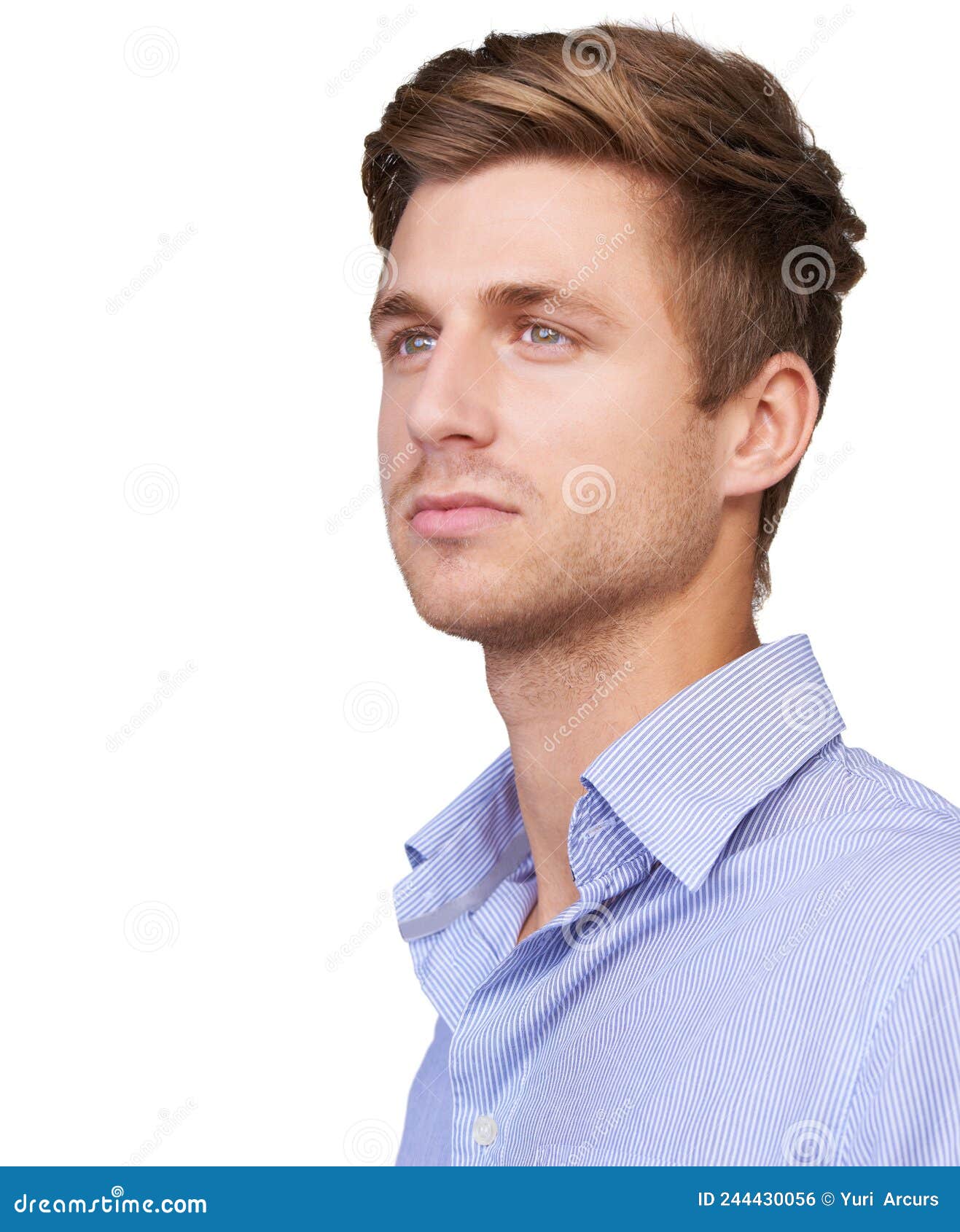 Caught in Thought. a Handsome Young Man Looking into the Distance ...