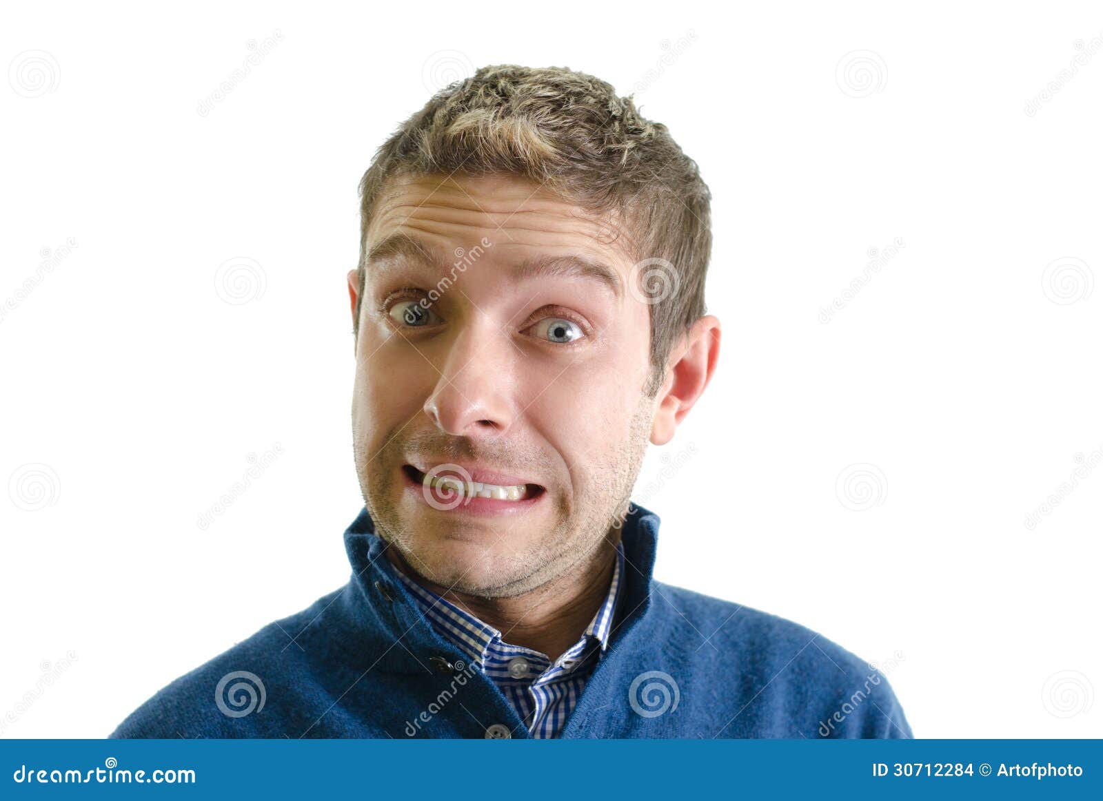 Handsome Young Man Making Funny Face Stock Photo - Image of eyes, head ...
