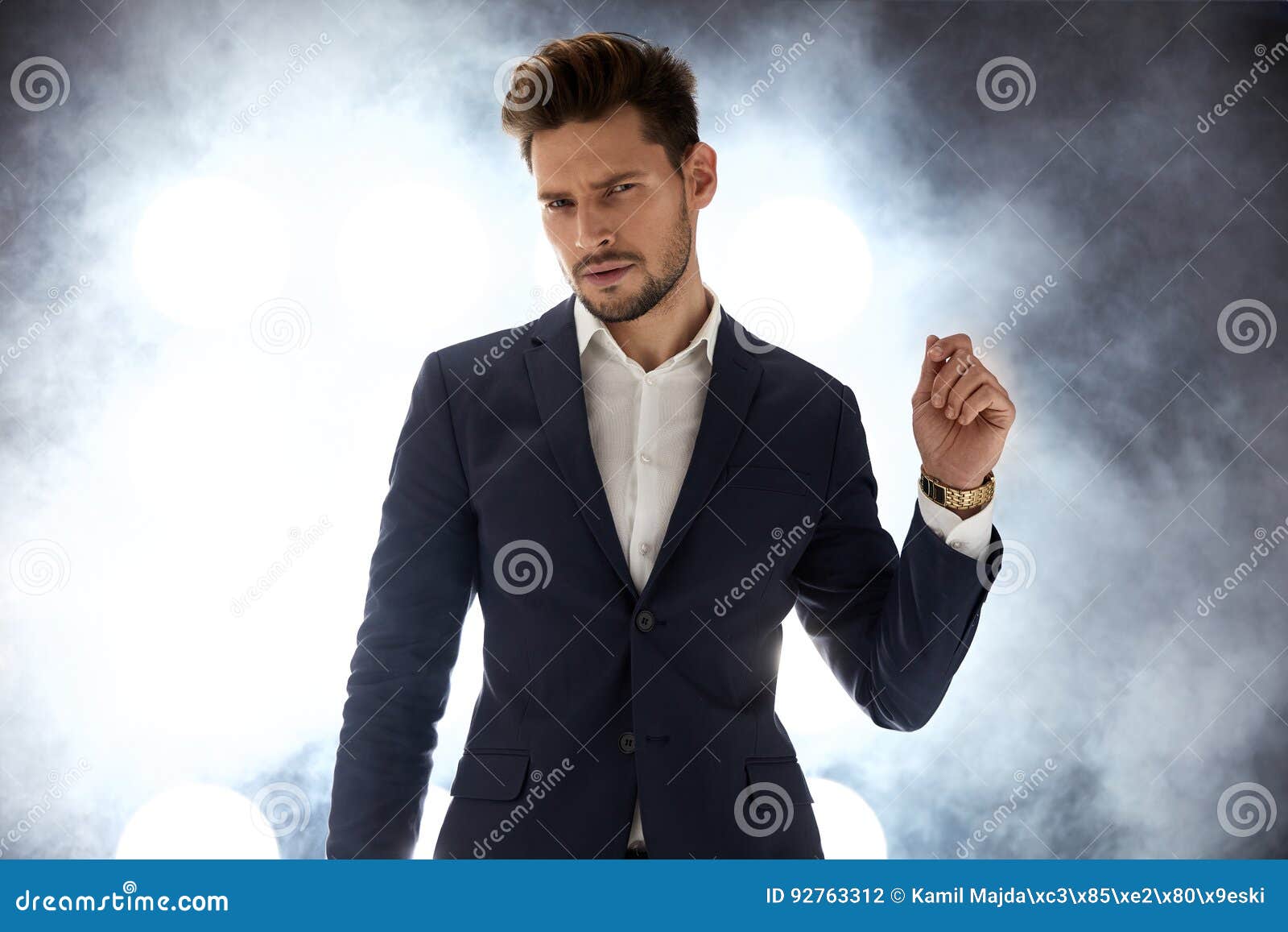 Handsome Young Man in the Night Club Stock Photo - Image of person ...