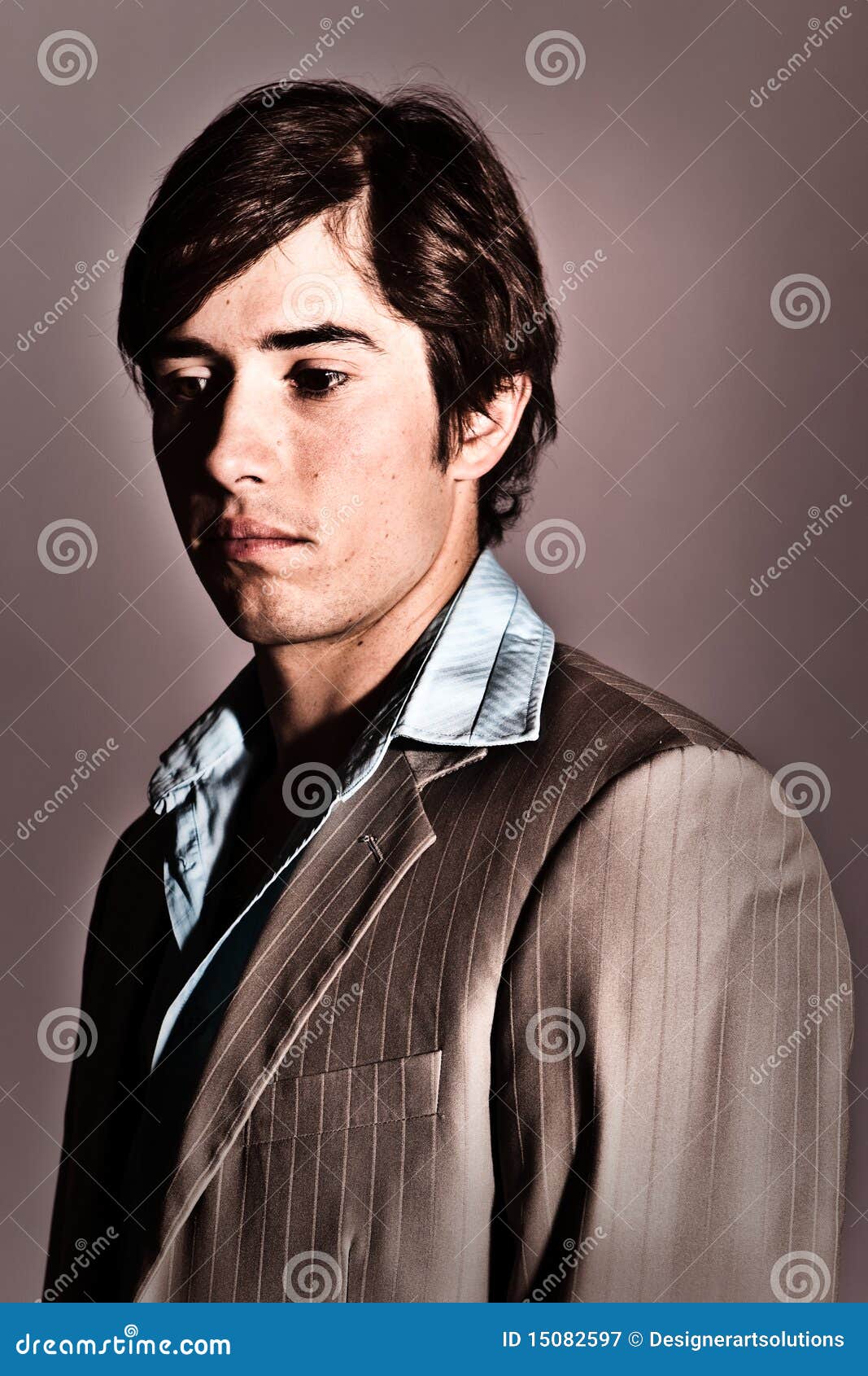 Handsome Young Man with a Pensive Expression Stock Image - Image of ... Handsome Young Man with a Pensive Expression Stock Image - Image of ...