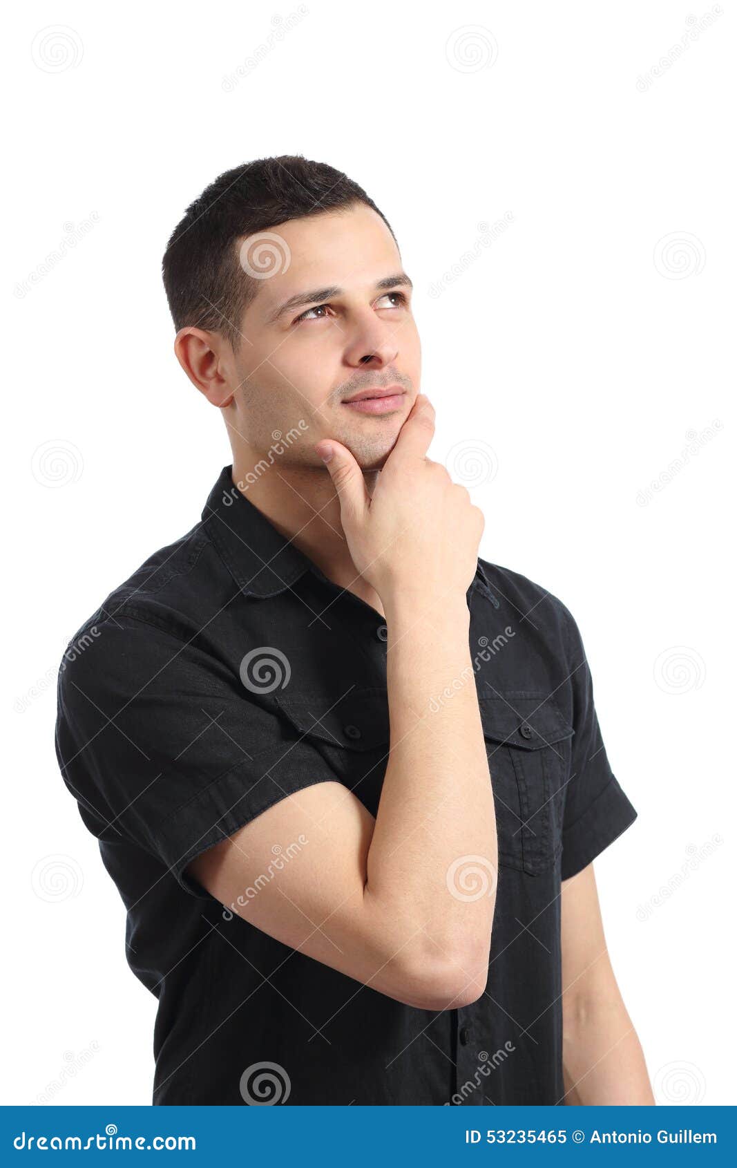 Handsome Young Man Pensive and Looking at Side Stock Image - Image of ... Handsome Young Man Pensive and Looking at Side Stock Image - Image of ...