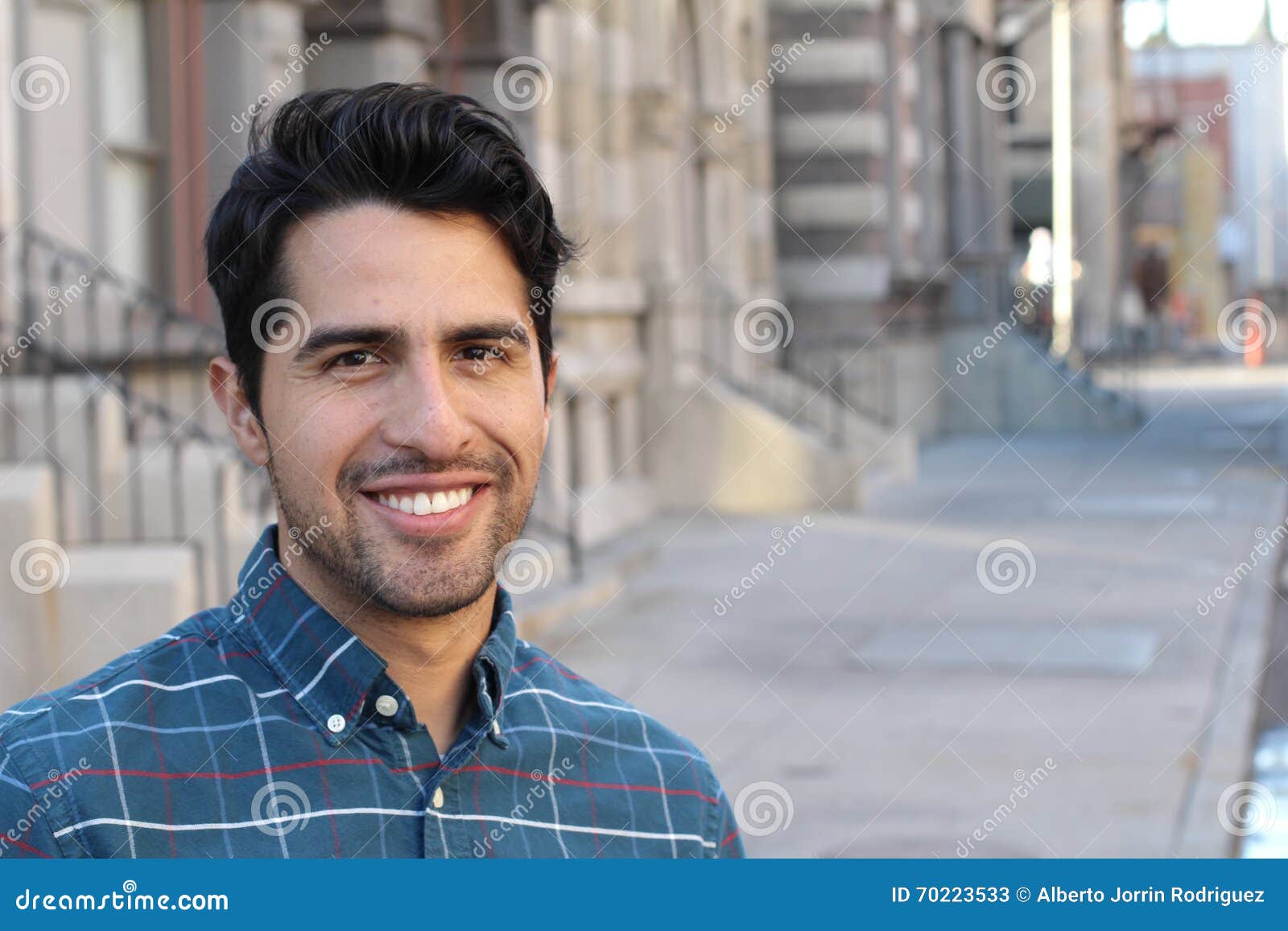 A Handsome Young Man in Plain Clothes Stock Image - Image of casual ...
