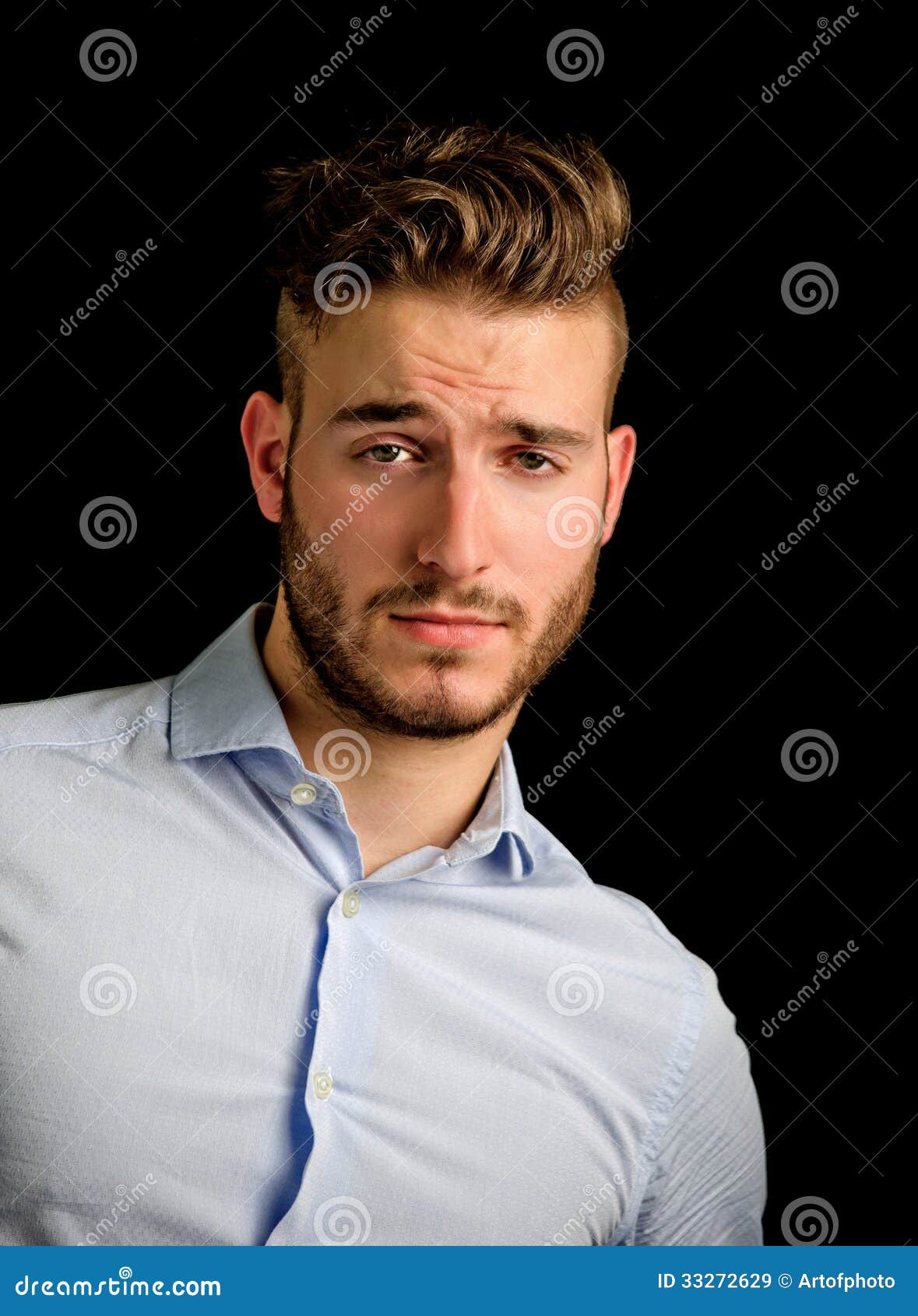 Handsome Unsure, Doubtful Young Man Shrugging With Arms Open Stock ...