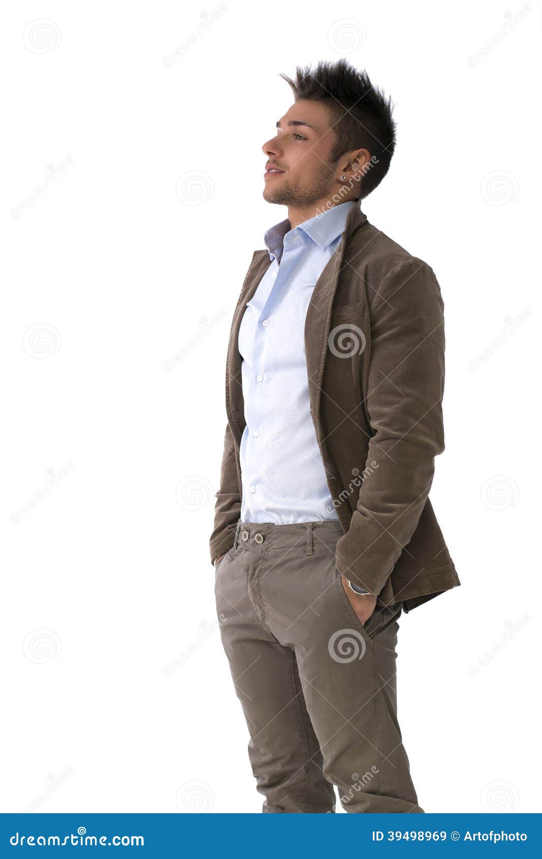 Handsome Young Man Portrait, Standing Isolated on White Stock Image ... Handsome Young Man Portrait, Standing Isolated on White Stock Image ...