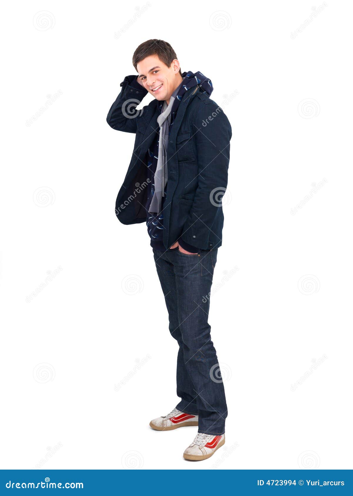 Handsome Young Man Posing in Casual Clothes Stock Photo - Image of ...