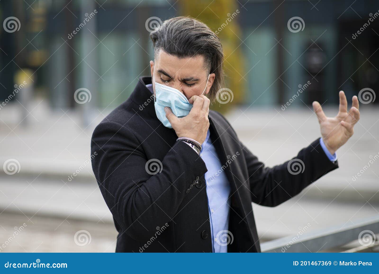 Handsome Young Man Pulling Off Corona Mask Stock Image - Image of cold ...