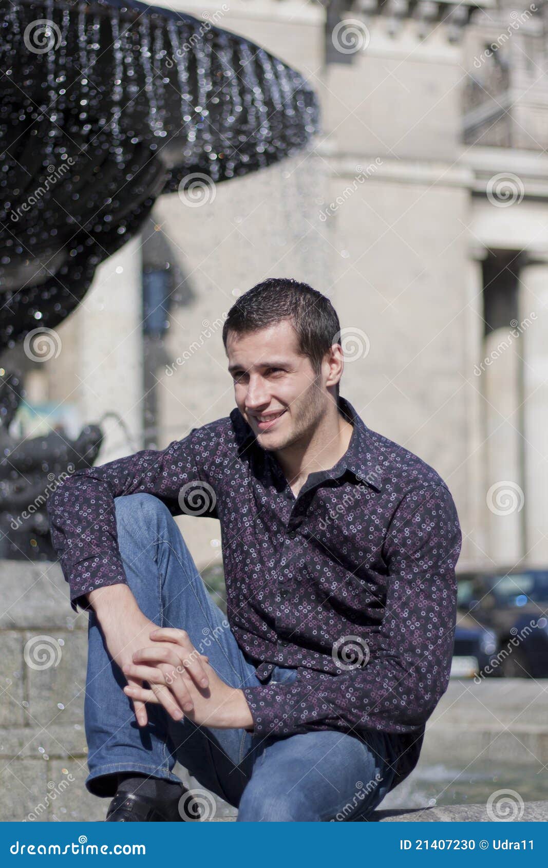 Handsome Young Man Relaxing Stock Photo - Image of water, caucasian ...