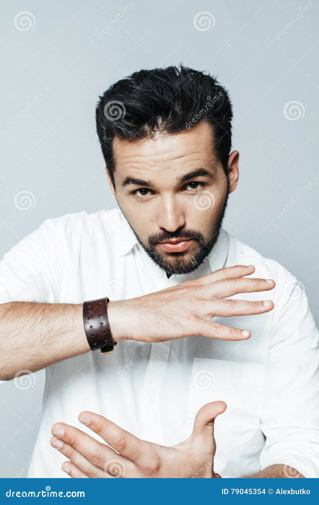 A Handsome Young Man Shows Emotions Stock Photo - Image of funny ...