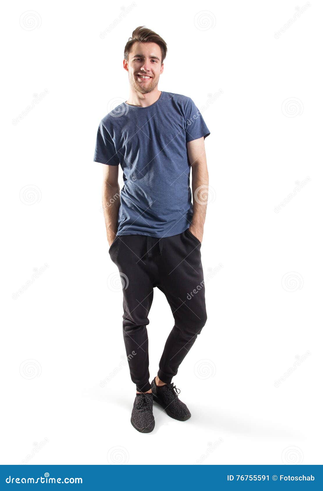 Handsome Young Man Standing Stock Image - Image of modern, fashion ...