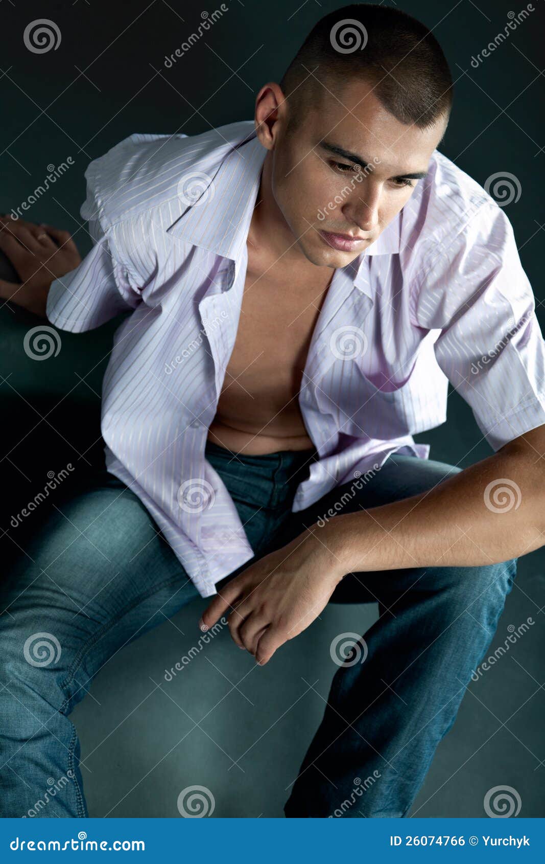 Handsome Young Man in Studio Stock Photo - Image of caucasian, handsome ...