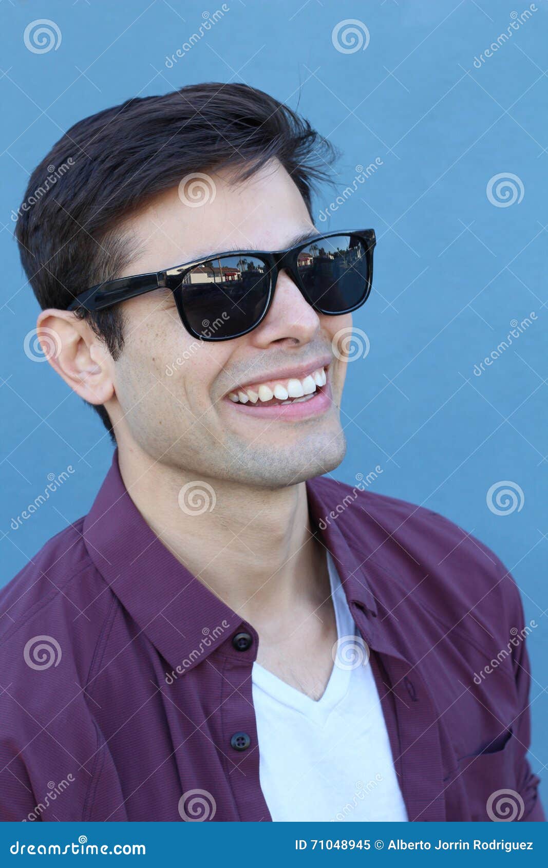 Handsome Young Man with Sun Glasses or Shades Stock Image - Image of ...