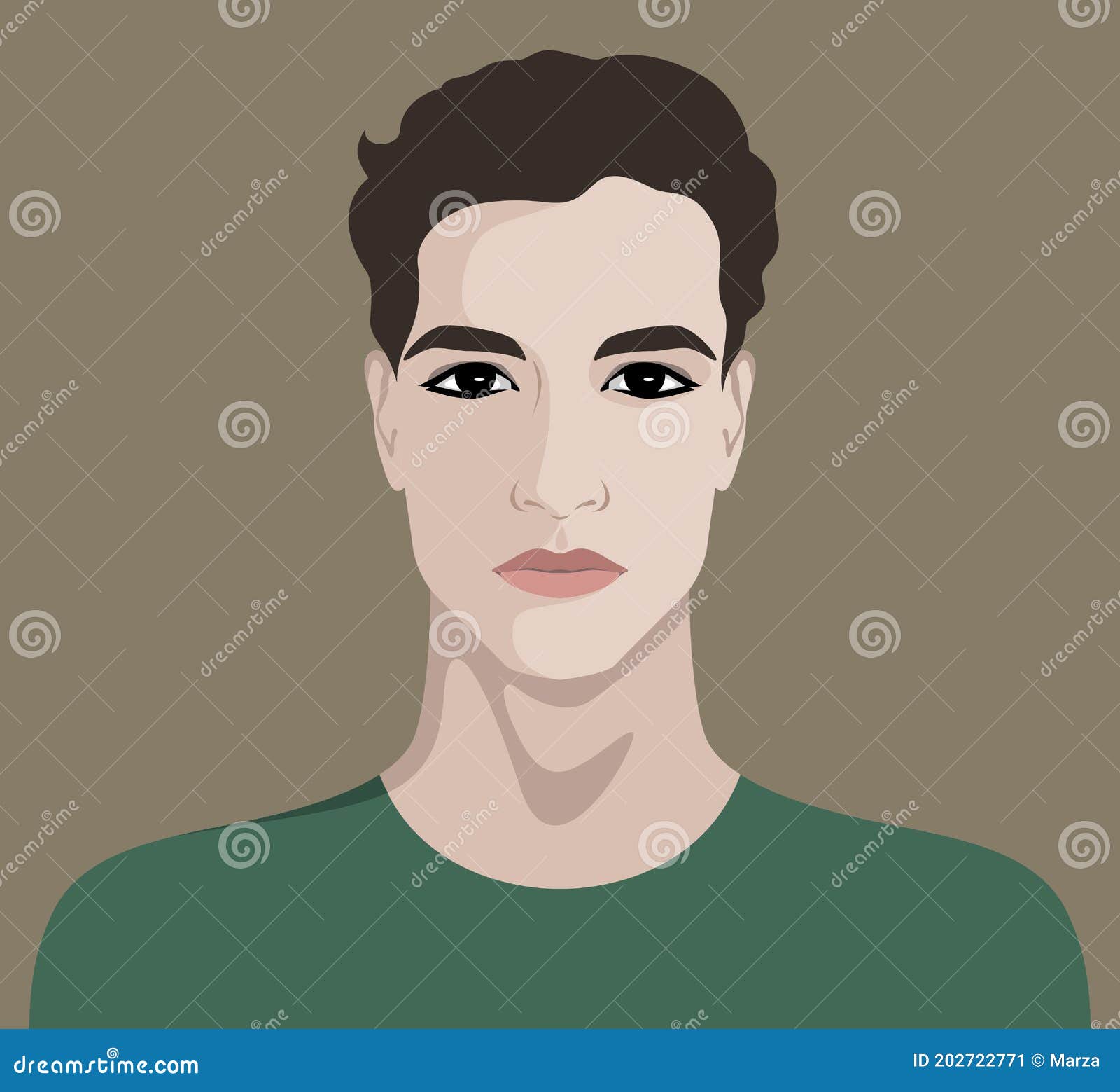Handsome young man stock vector. Illustration of hairstyle - 202722771