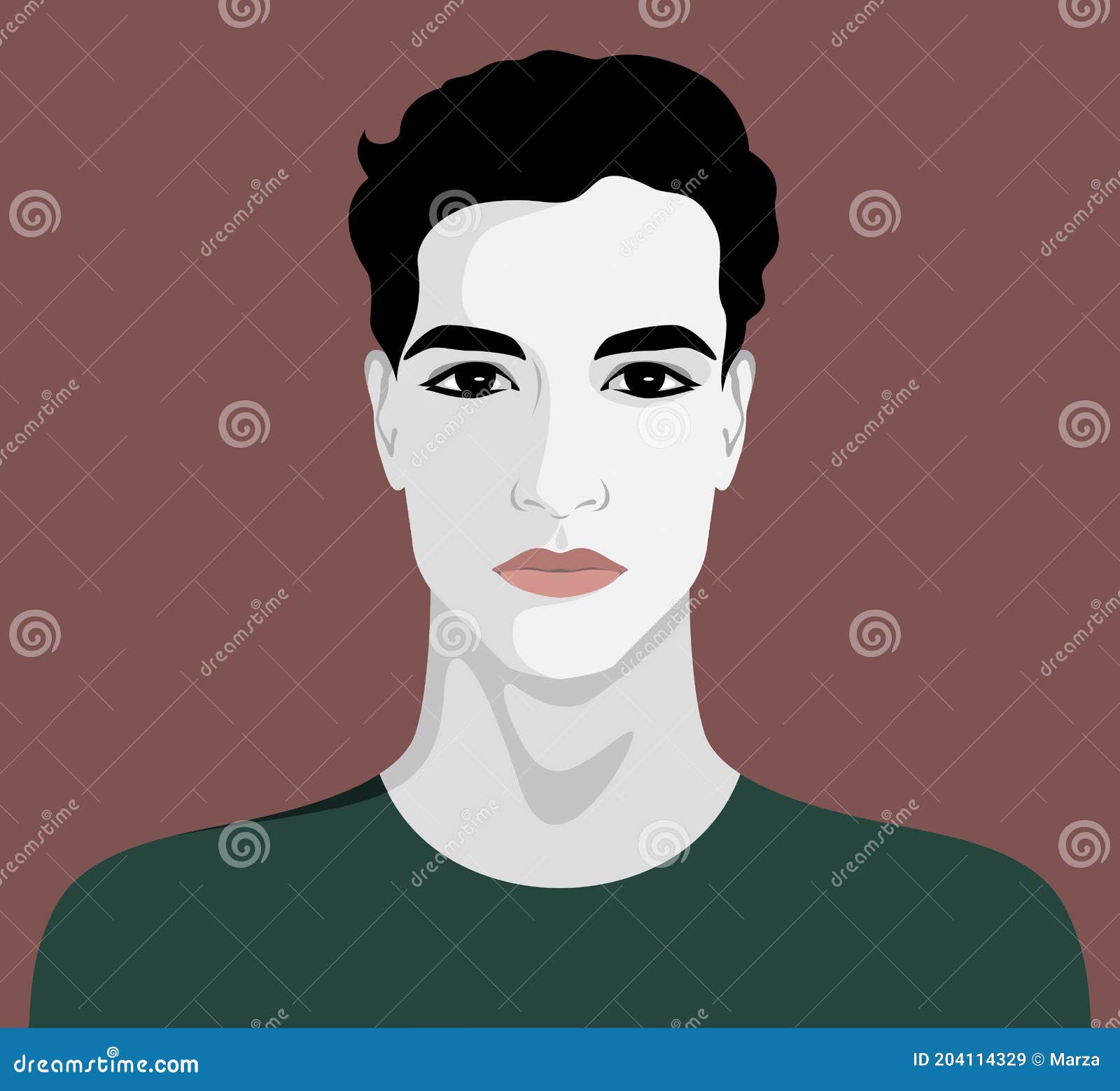 Handsome young man stock vector. Illustration of beautiful - 204114329