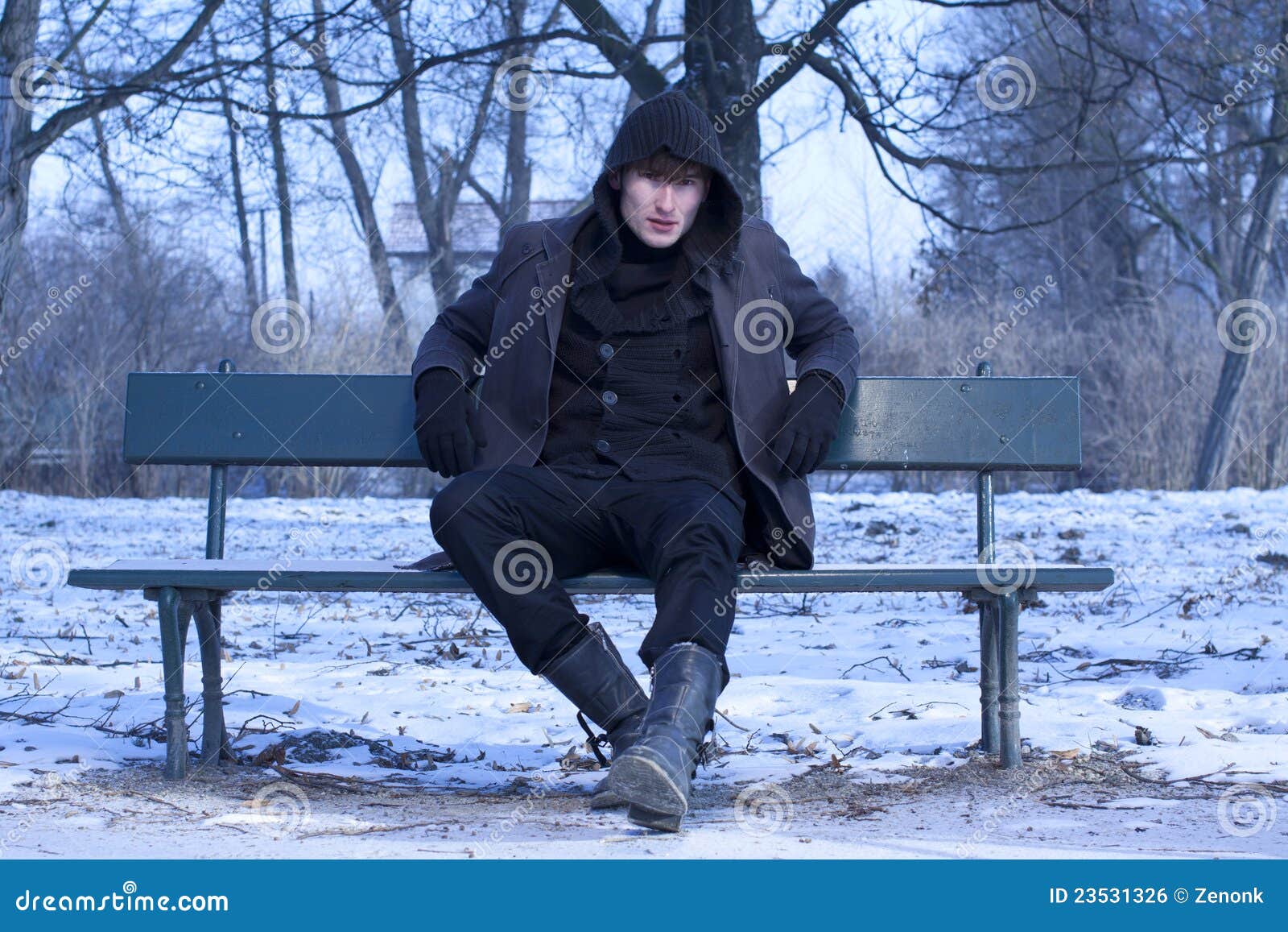 Handsome Young Man Wearing Winter Jacket. Stock Photo - Image of cool ...