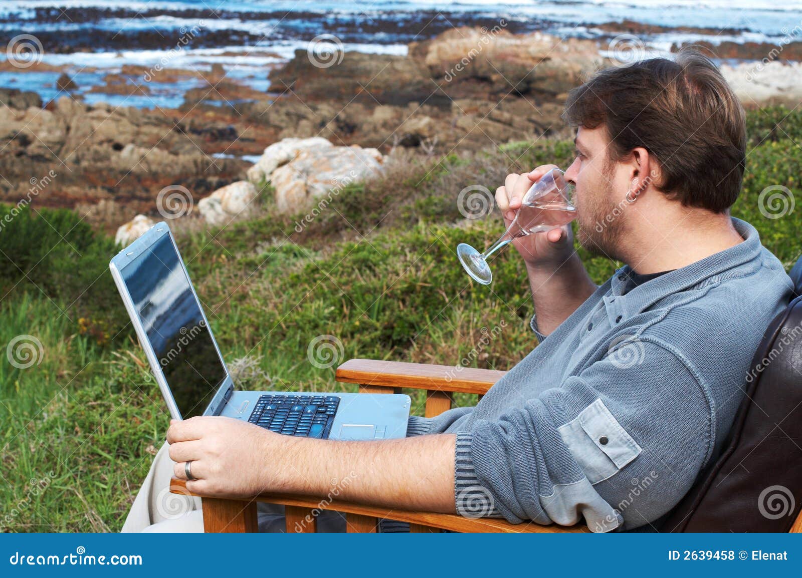 Handsome young man working stock photo. Image of landscape - 2639458