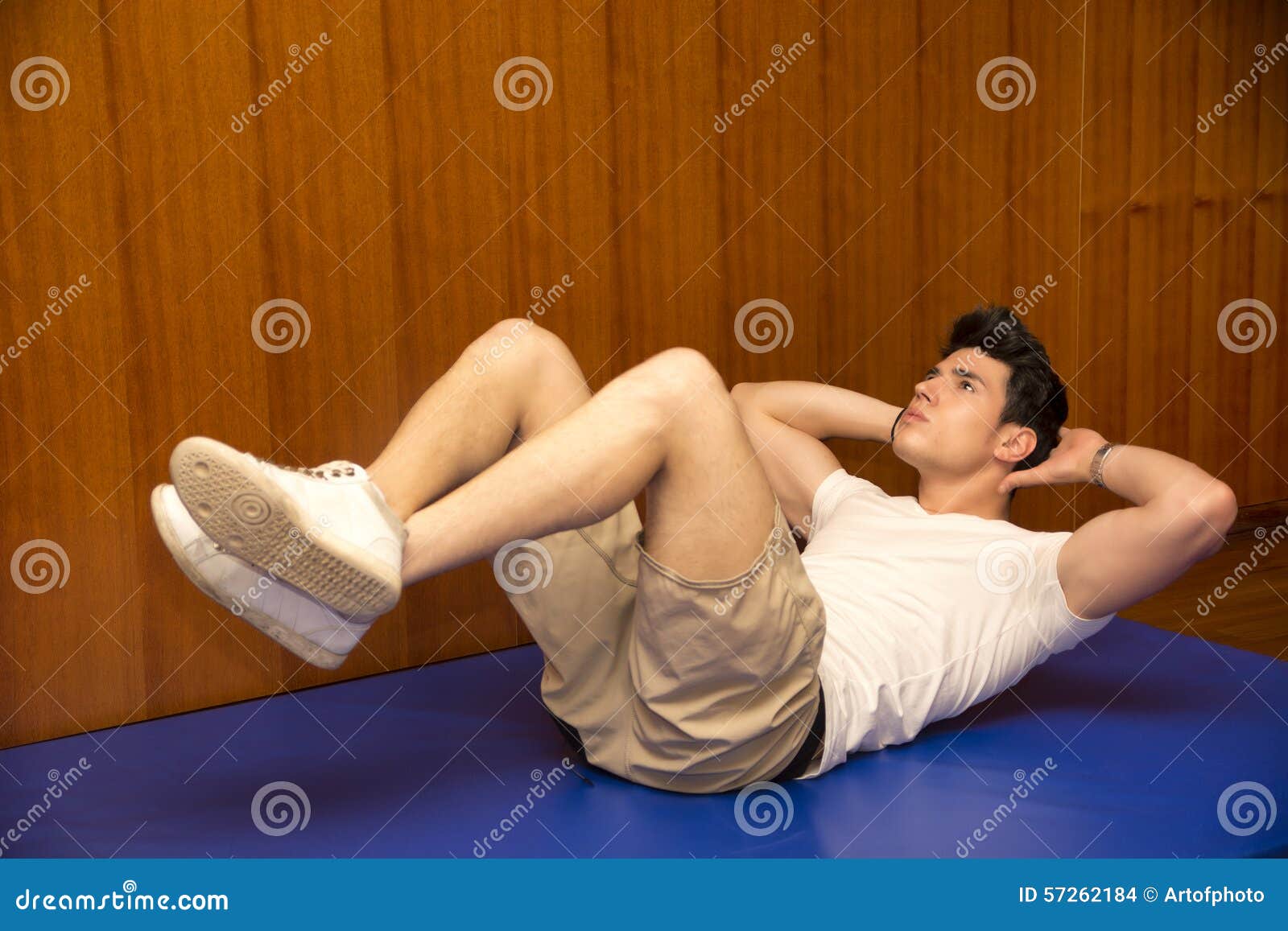 Handsome Young Man Working Out in Gym Stock Photo - Image of happy ...