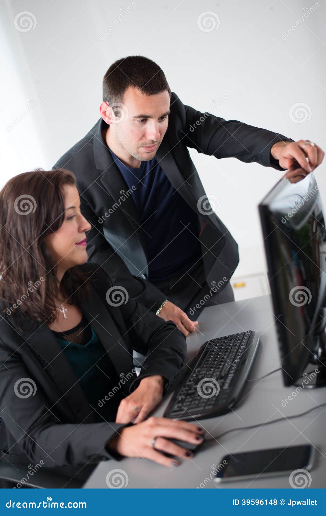 Handsome Young Manager with Her Assistant Stock Photo - Image of ...