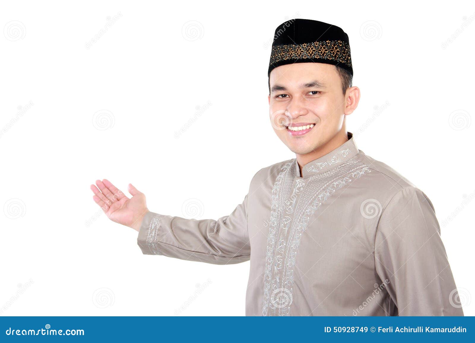 Handsome young muslim man stock image. Image of confidence - 50928749