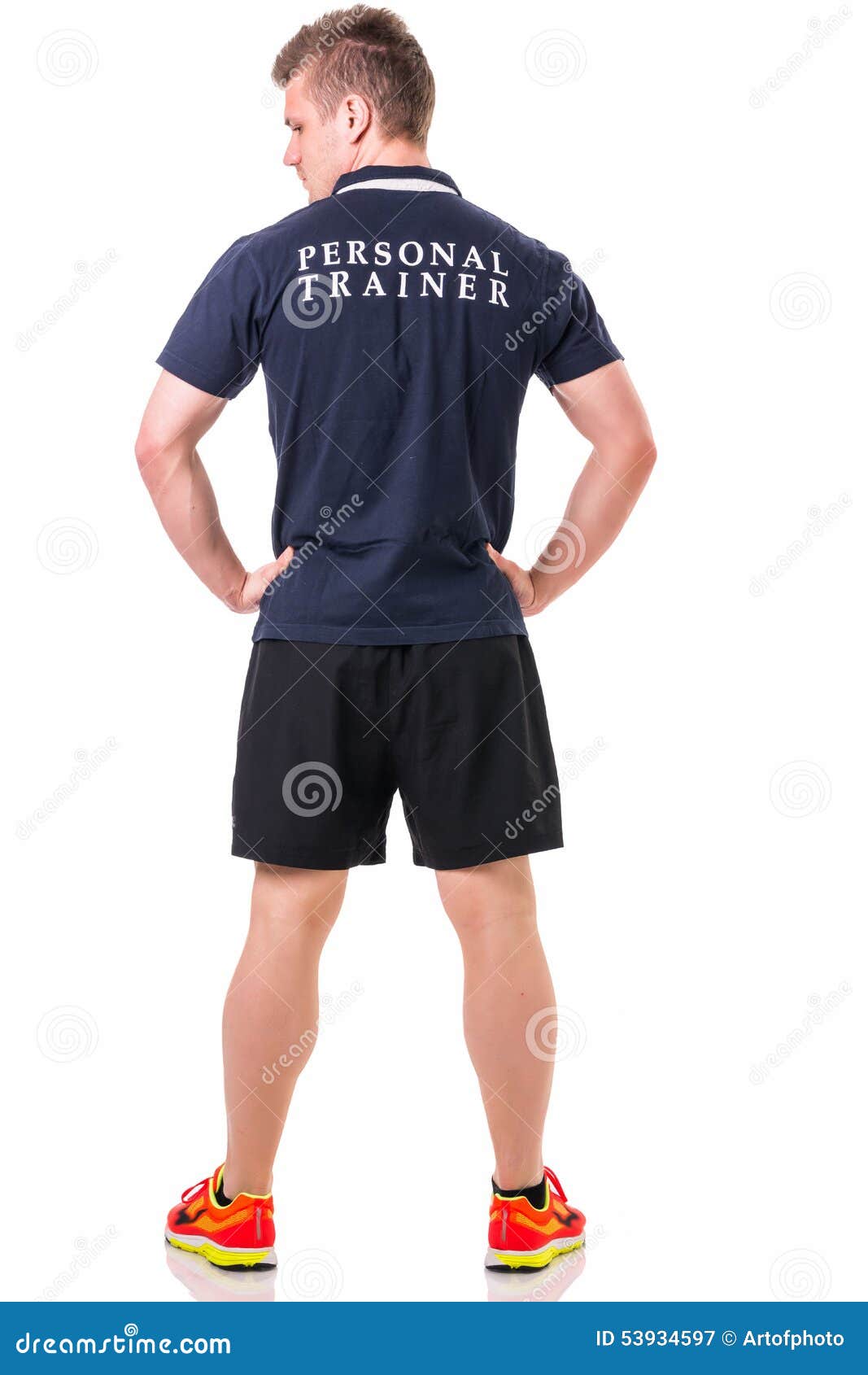 Handsome Young Personal Trainer with Clipboard Stock Image - Image of ...