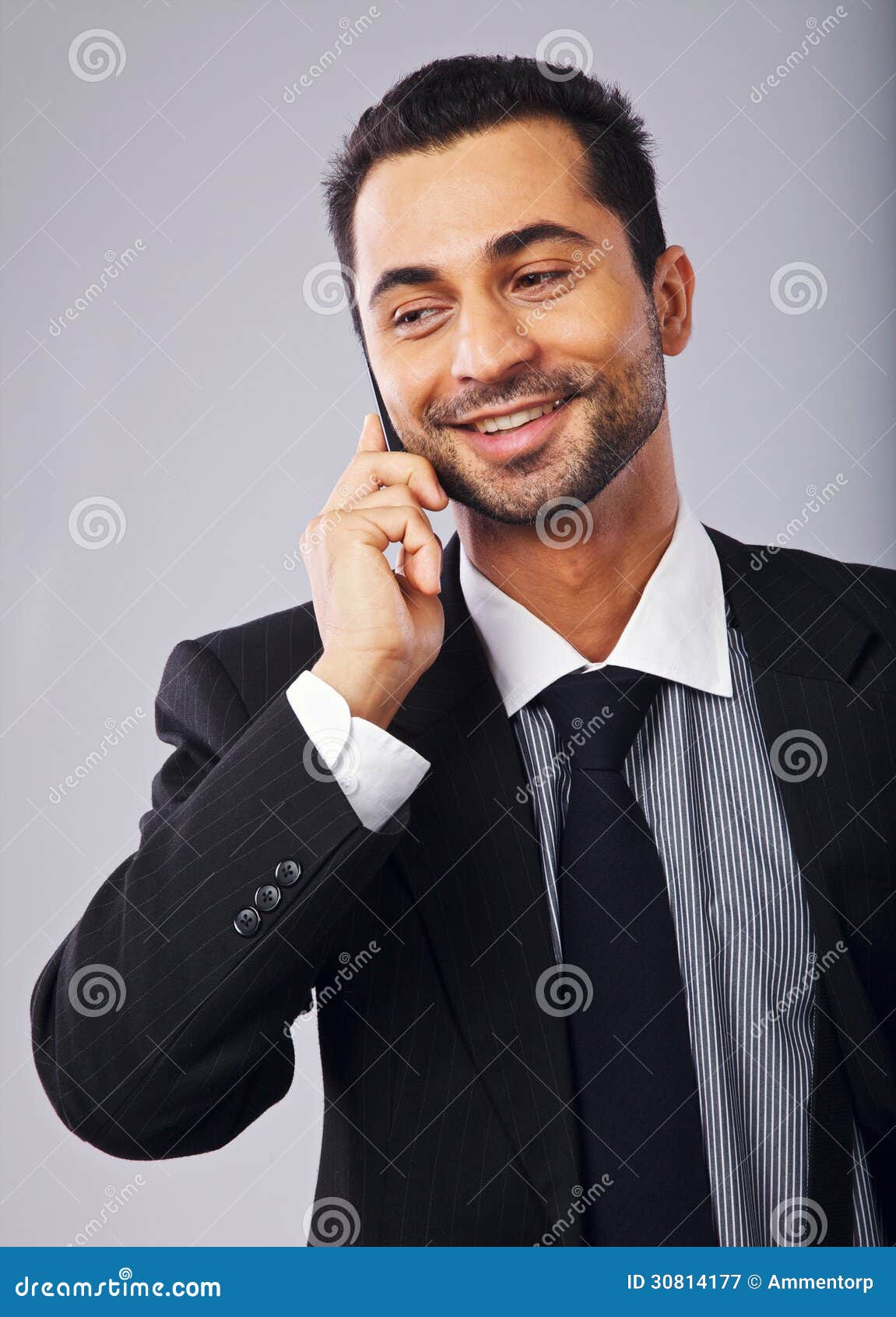 Handsome Young Professional Answering a Phone Call Stock Image - Image ...