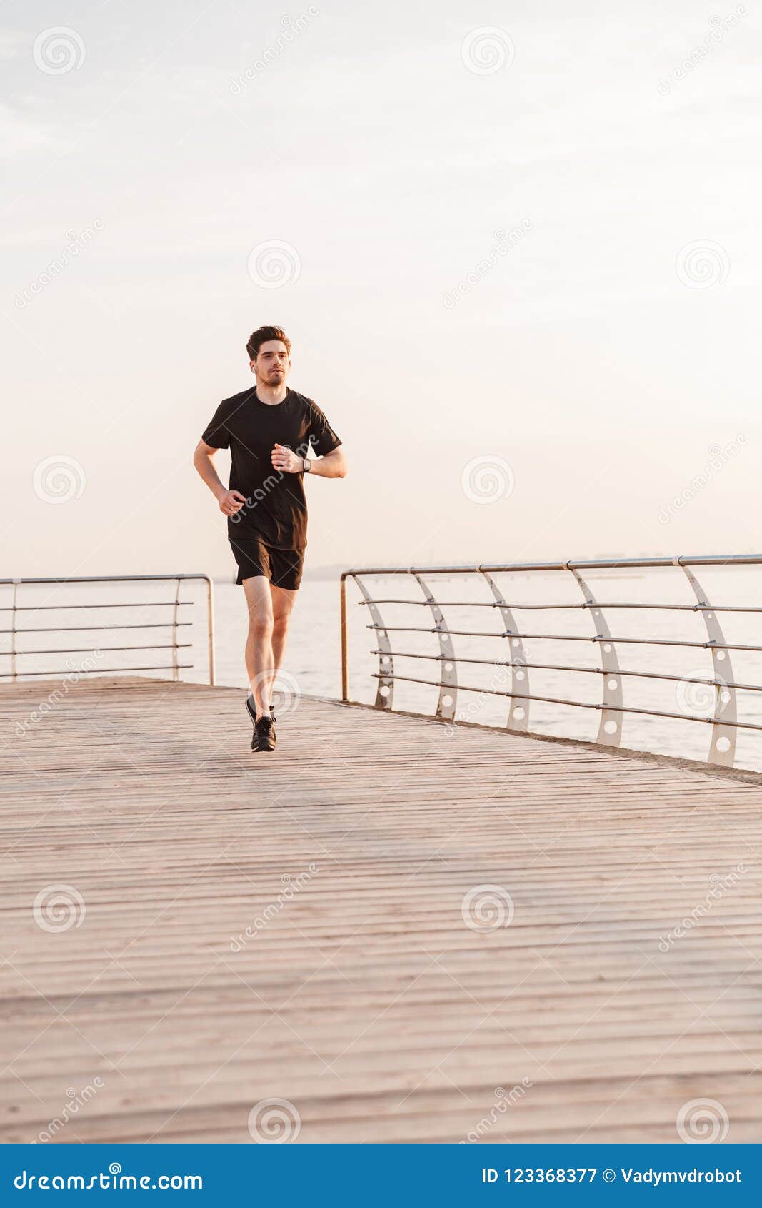 Handsome Young Sportsman Running Stock Image - Image of health, outdoor ...