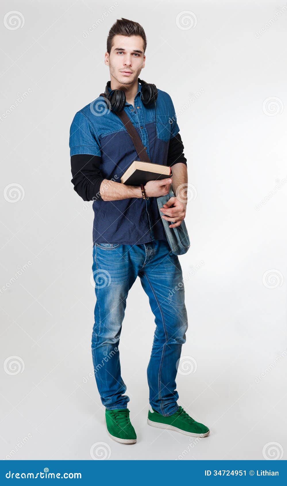 Handsome young student. stock image. Image of student - 34724951