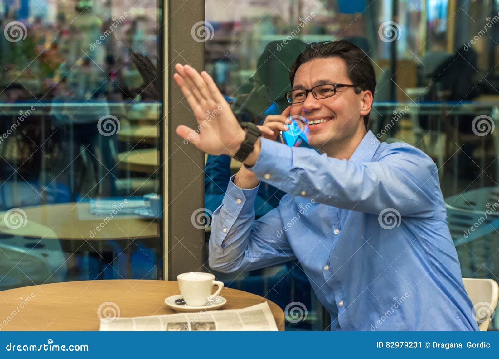 Handsome Young Successful Man Doing a Welcome Gesture. Inviting ...