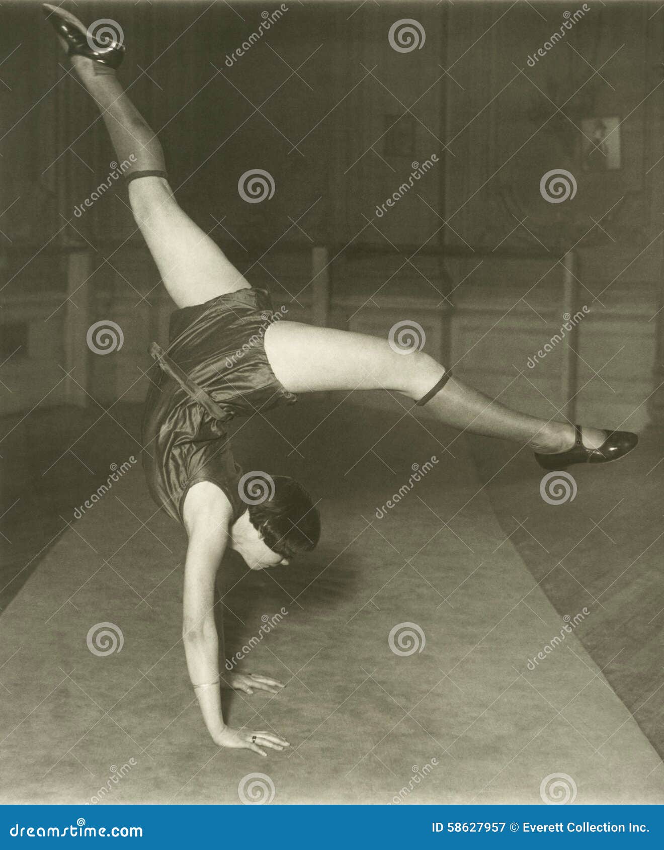 Handstand split stock image. Image of full, bygone, female - 58627957