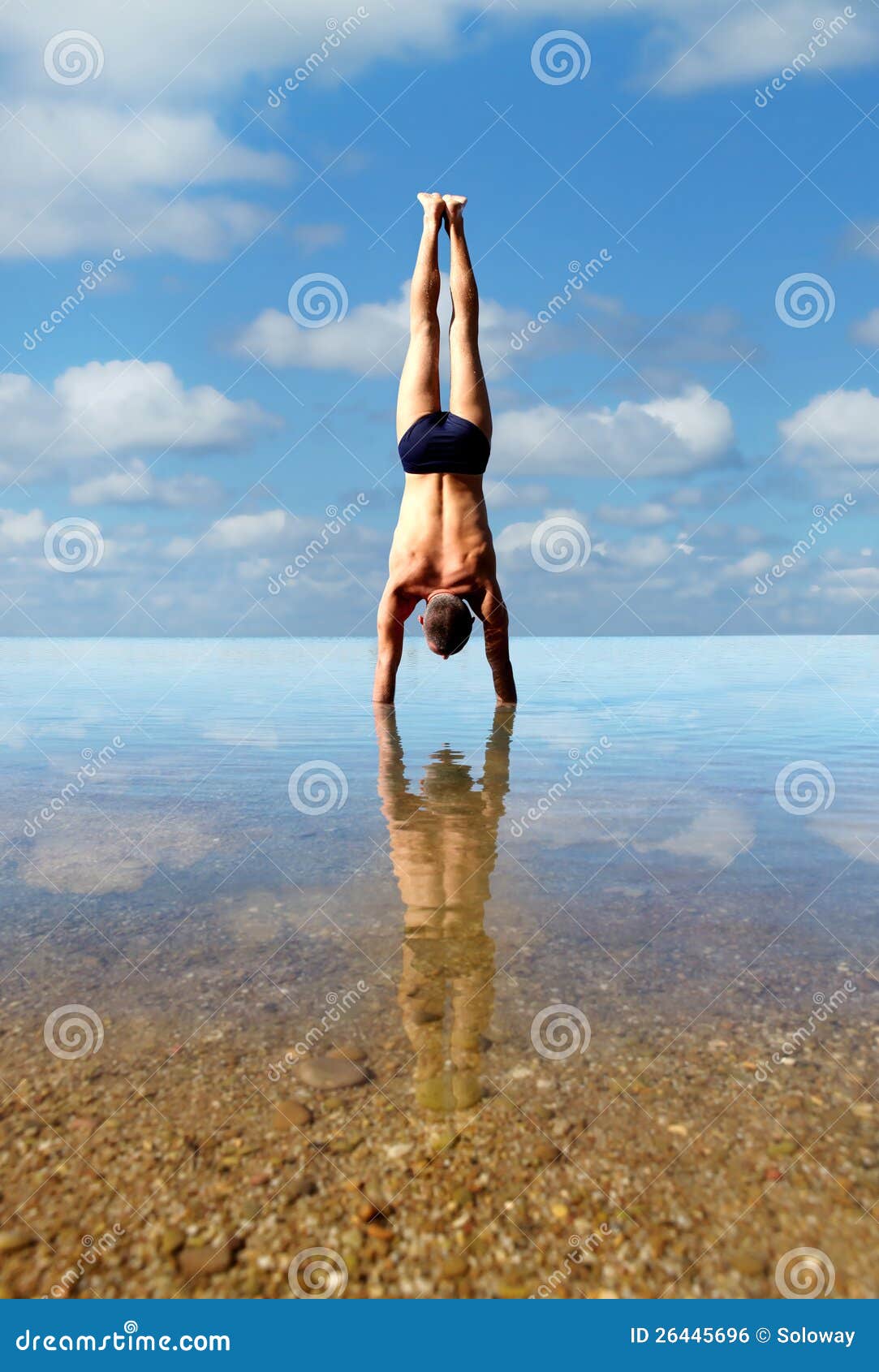 Handstand into the water stock photo. Image of athletic - 26445696
