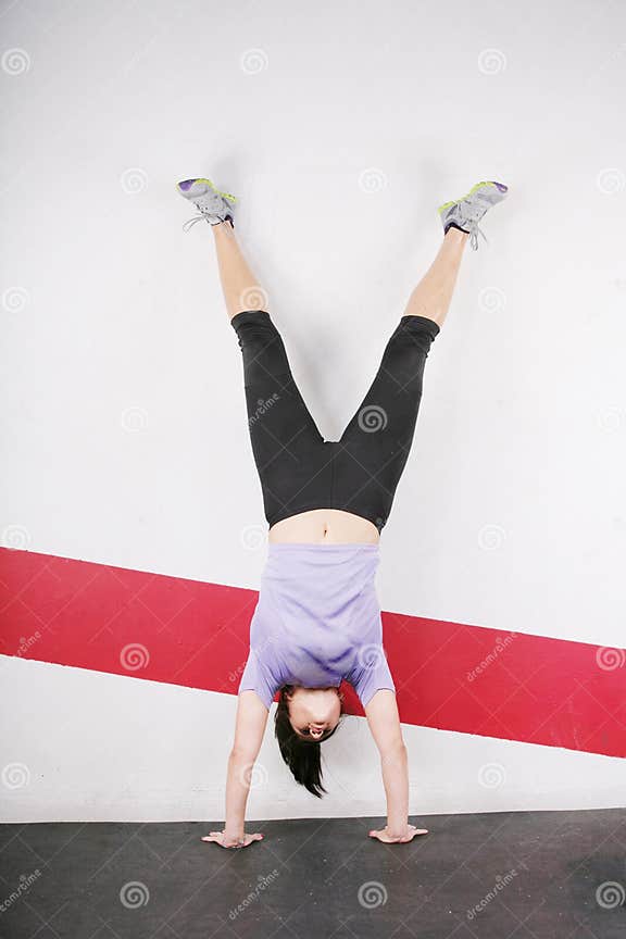 Handstand woman stock photo. Image of active, happiness - 26920502