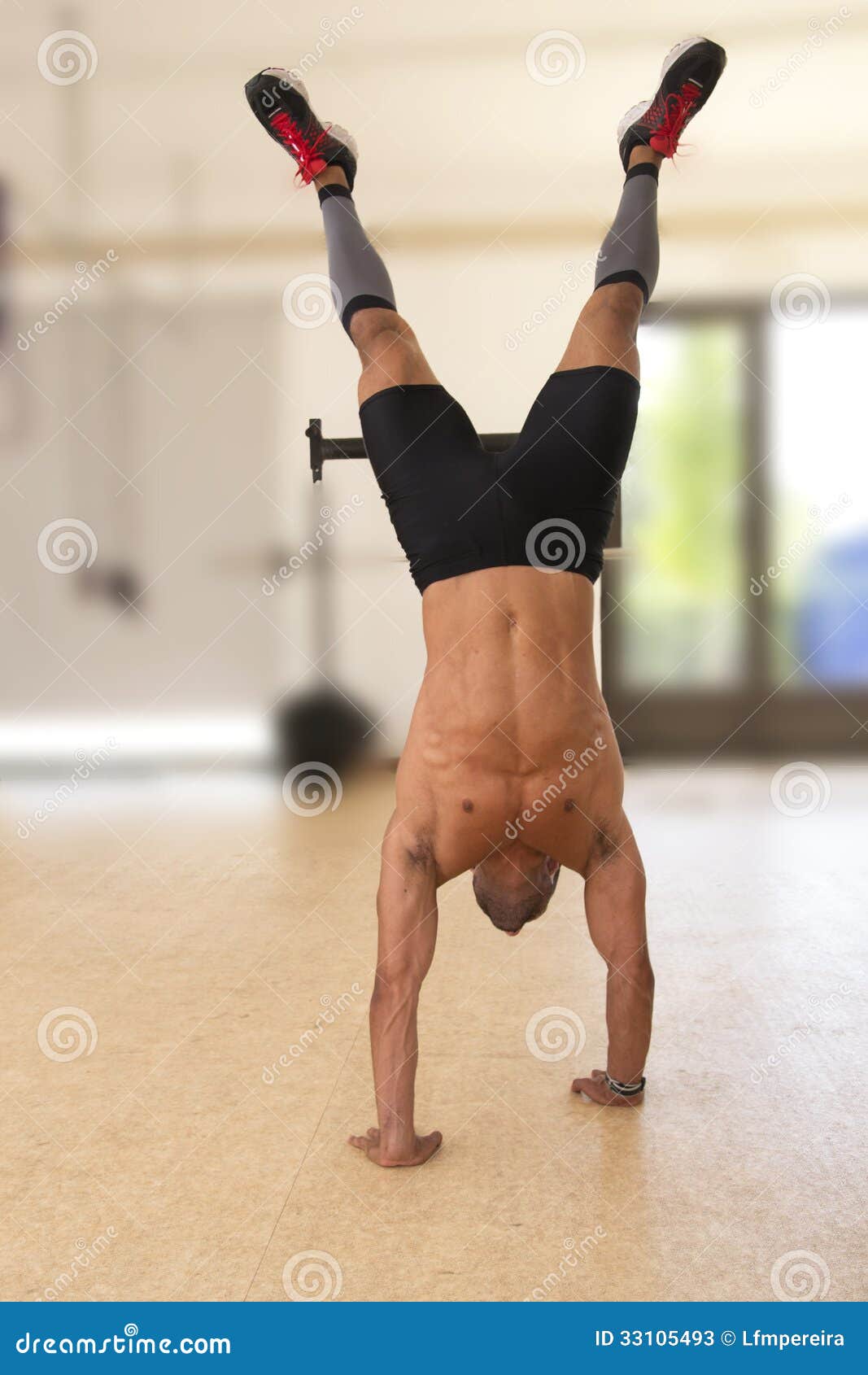 Handstanding stock image. Image of healthy, adult, indoor - 33105493