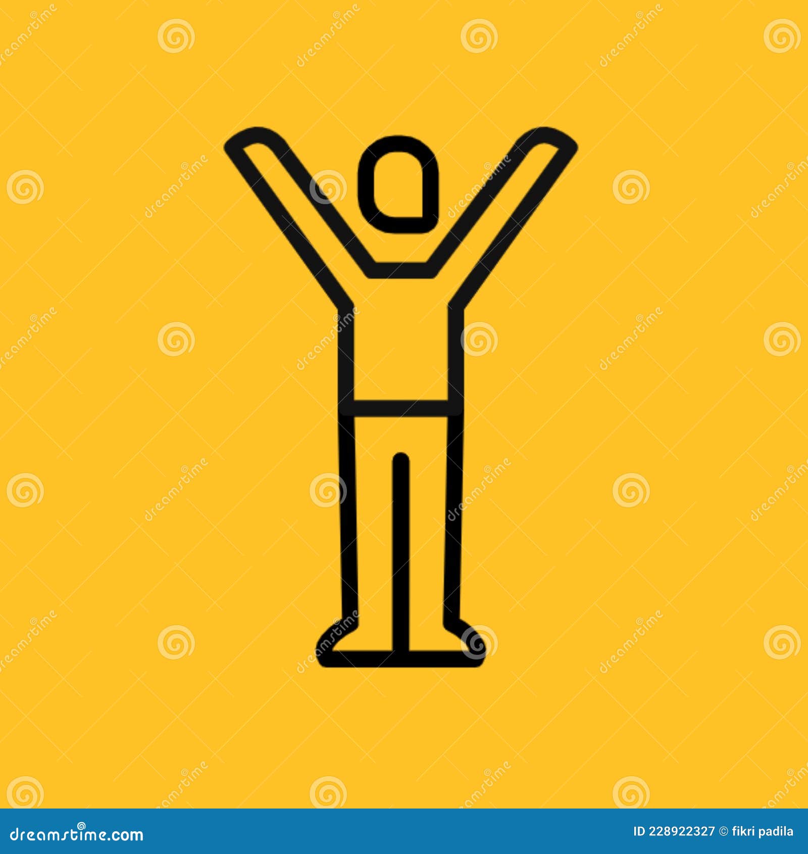 HandsUp man illustration stock illustration. Illustration of poster ...