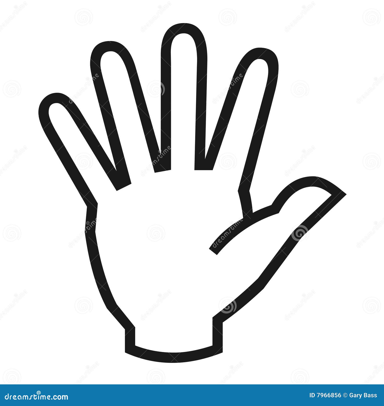 Handsymbol stock abbildung. Illustration von schwarzes - 7966856