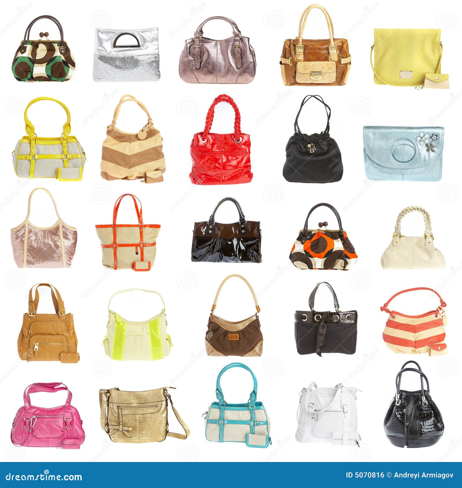 Handtasche Der Damen Auf Einem Weißen Hintergrund Stockfoto - Bild von ...