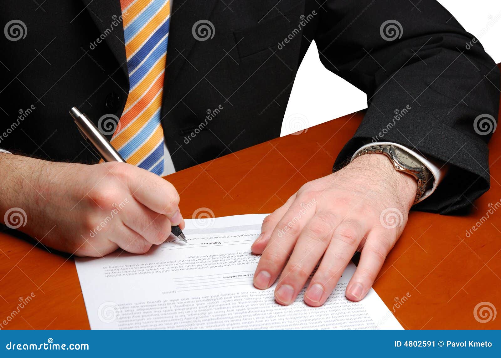 Handtekening stock afbeelding. Image of document, welvaart - 4802591