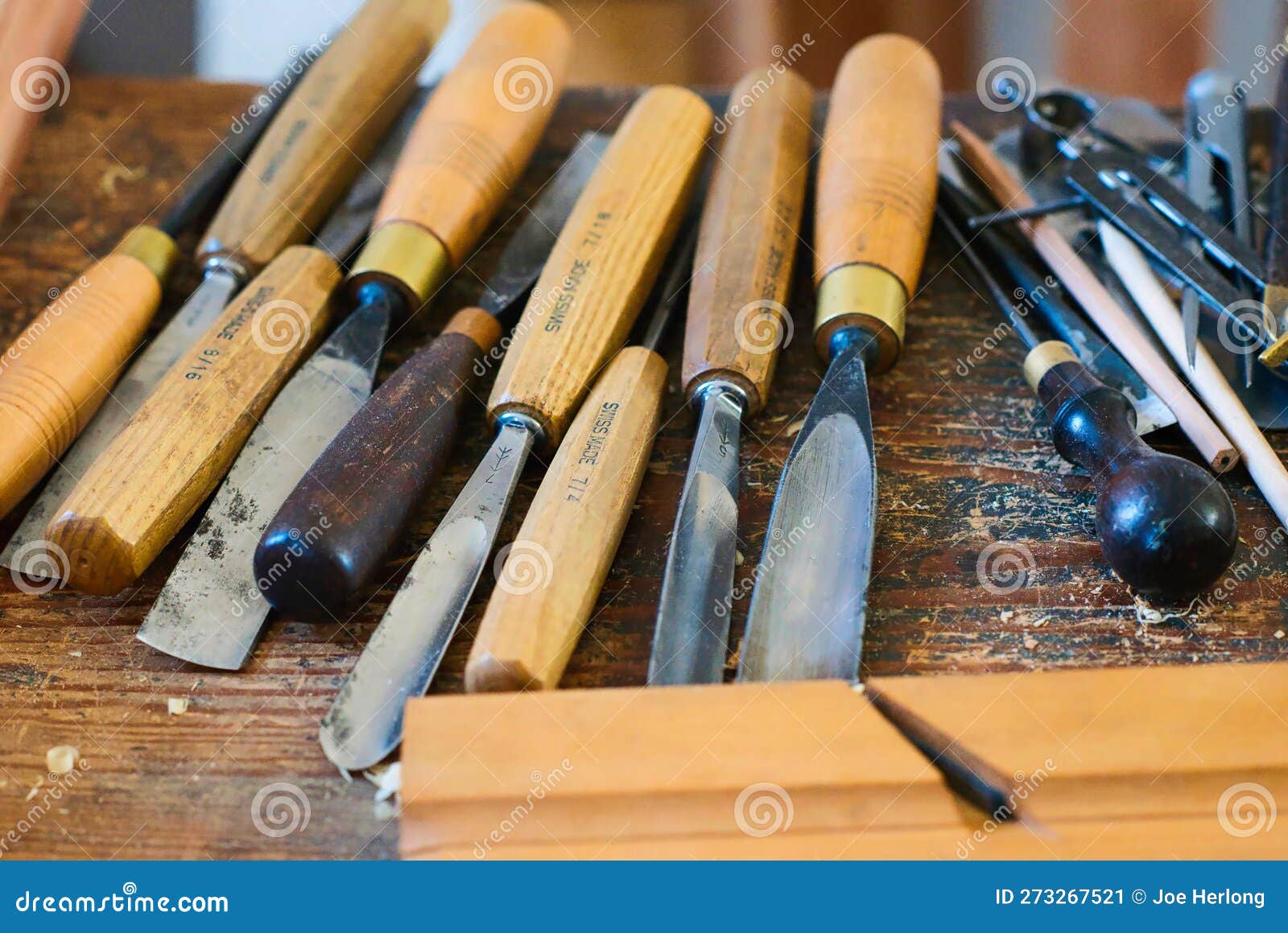 Handtools on a workbench. stock image. Image of handles - 273267521