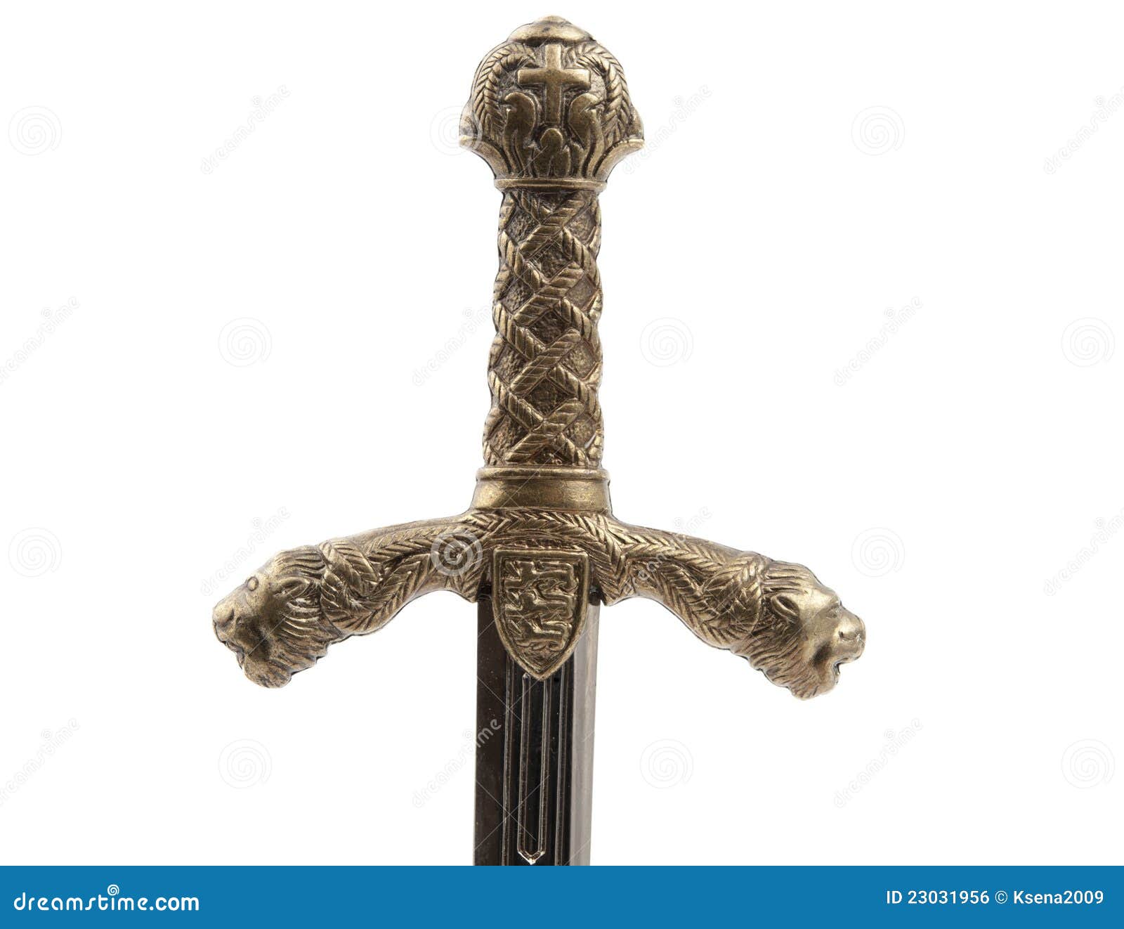 Handvat Van Het Geïsoleerdeb Zwaard Stock Foto - Image of vorm, kruis ...